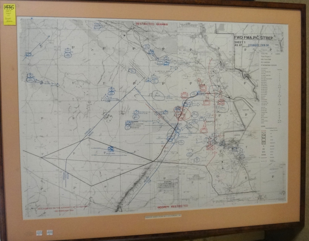 DESERT STORM - 3 Printed & Declassified Operational Maps for the ...
