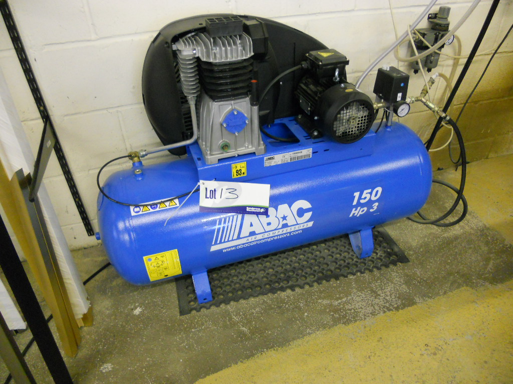 ABAC 150 HP3 Model PRO A39B 150 FT3 Receiver Mounted Air Compressor, 3 ...