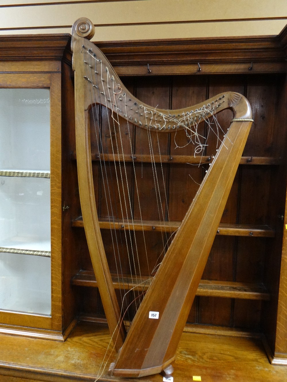 An original small modern John Thomas harp (A/F)