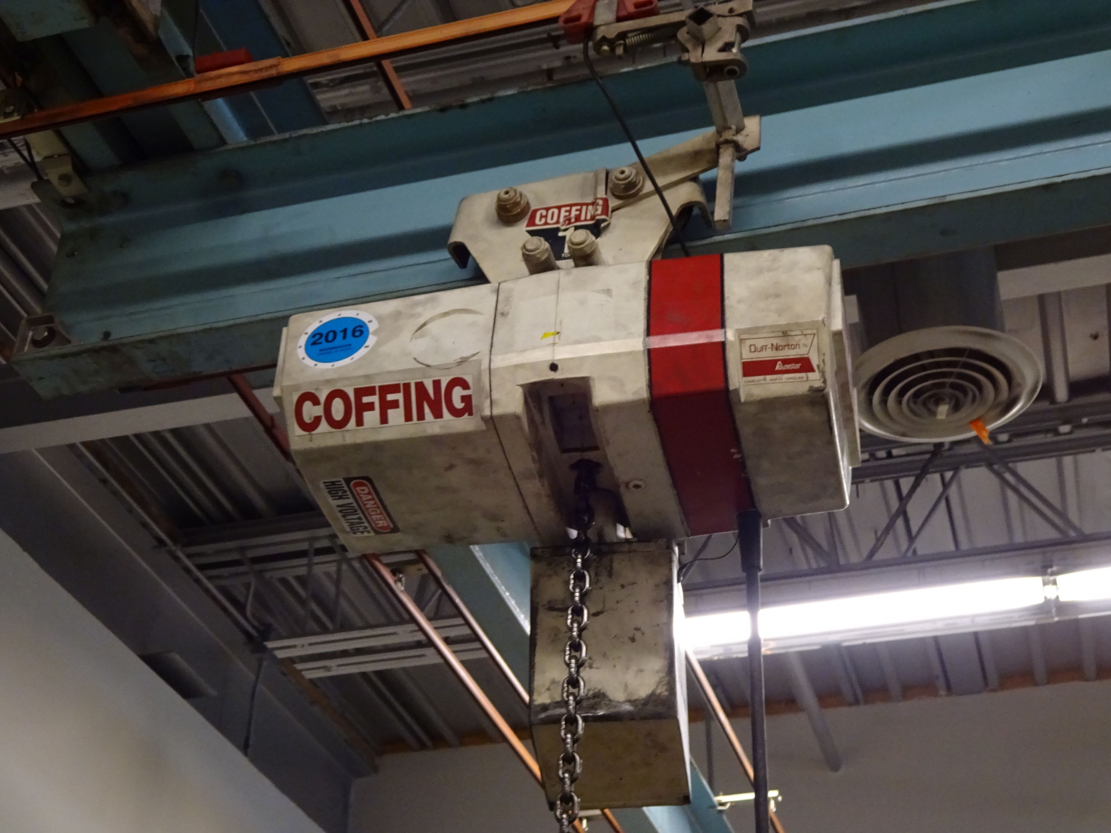 1 TON COFFING ELECTRIC HOIST WITH PENDANT (HOIST ONLY)