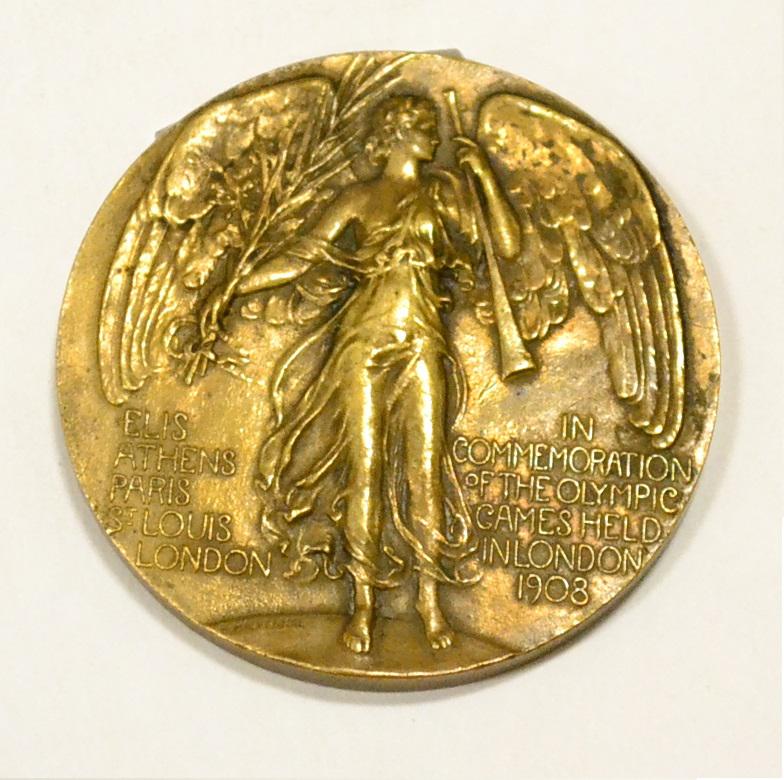 London 1908 Olympic Participation Medal cast in bronze 50mm 2'' diameter