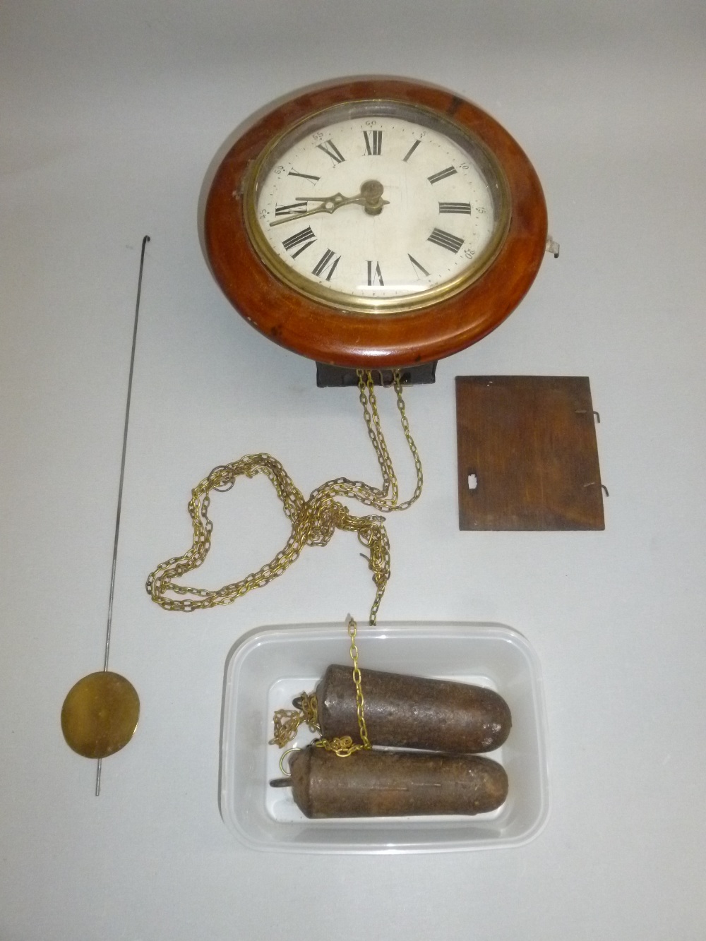 VICTORIAN POSTMAN'S ALARM CLOCK WITH A WHITE PAINTED CIRCULAR DIAL ...