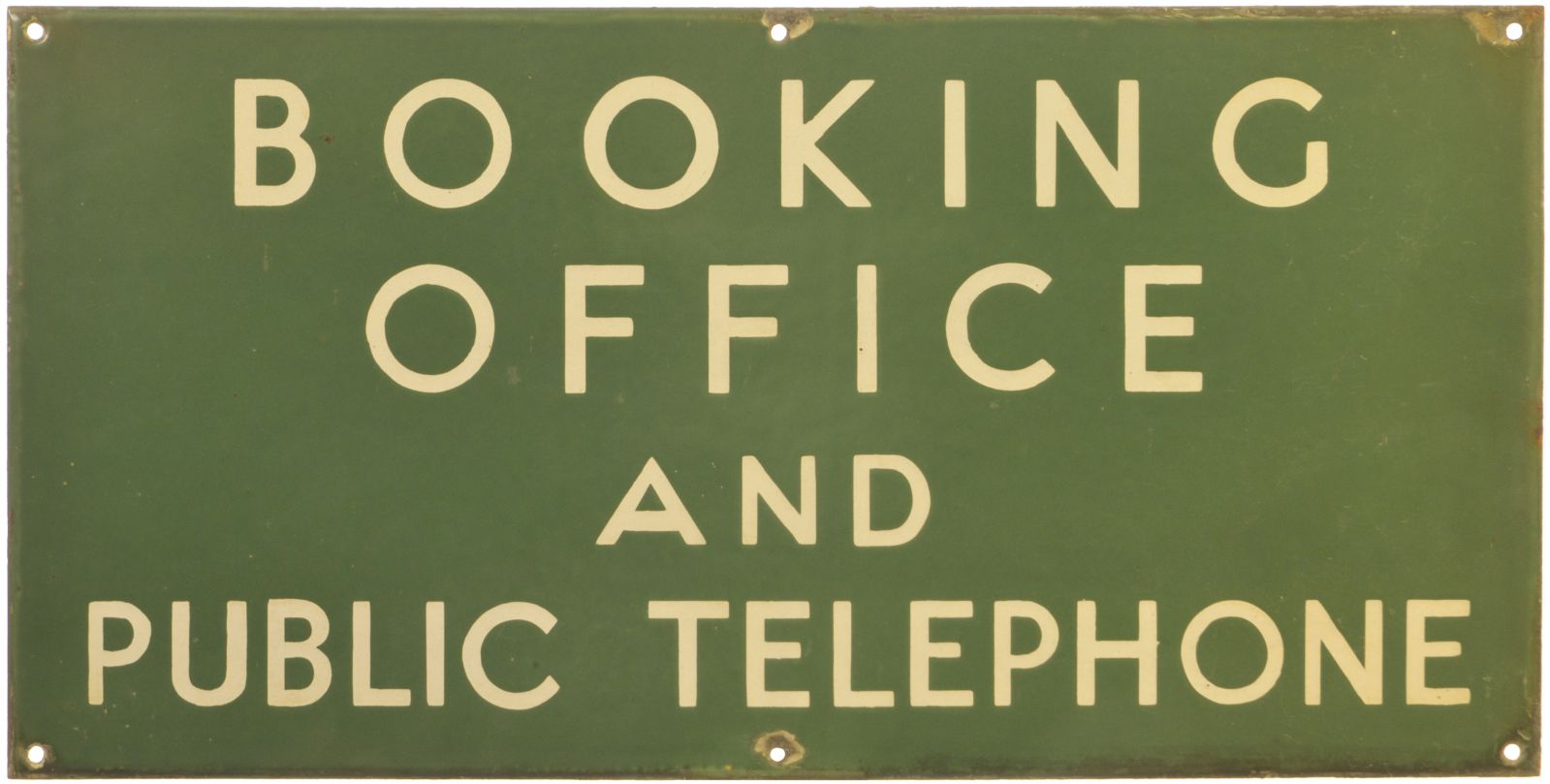 Enamel Railway and Station Signs, Booking Office & Telephone, SR: A ...