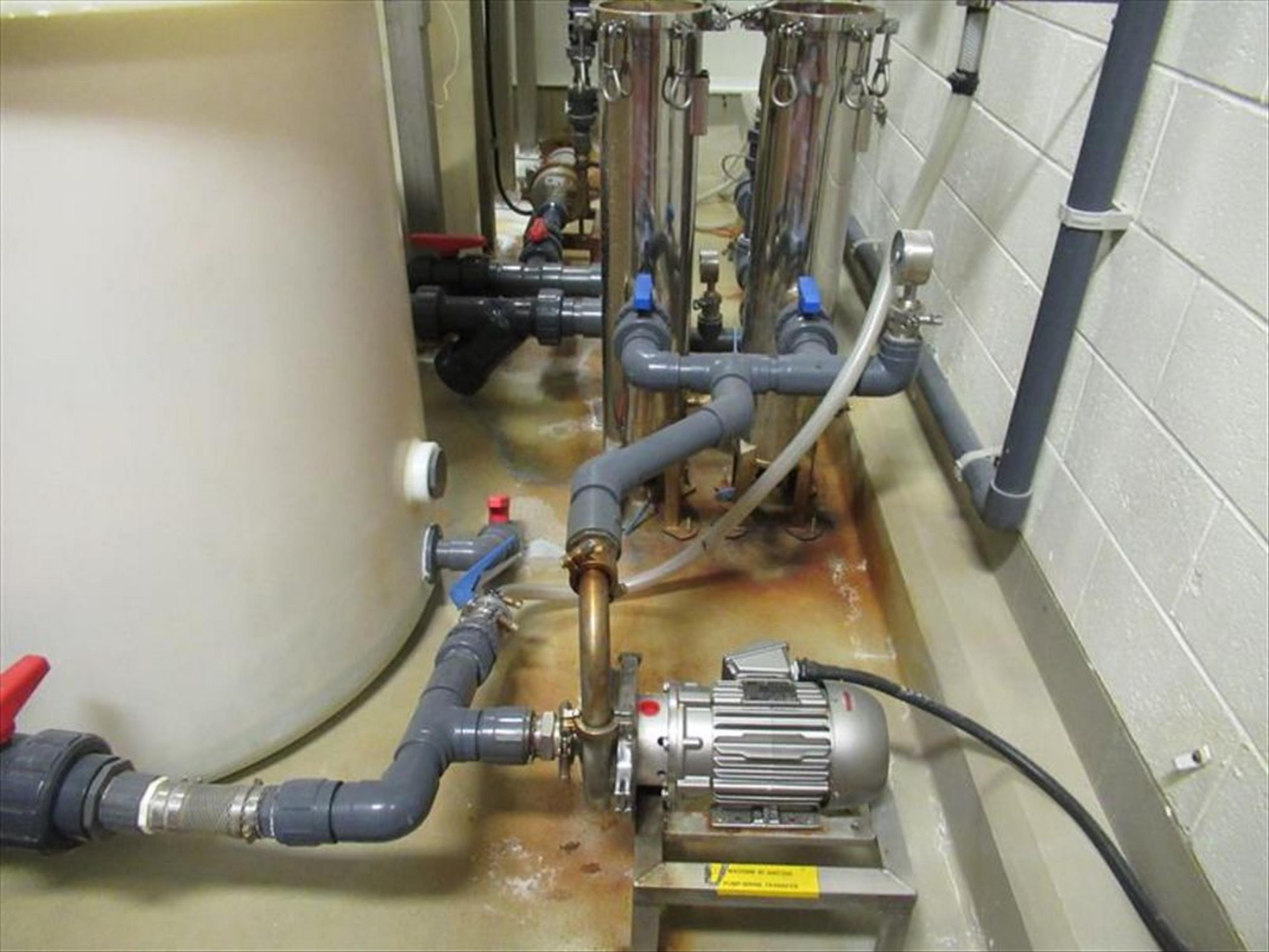 Salt dissolving system including (2) poly salt /brine tanks, 4 ft dia x ...