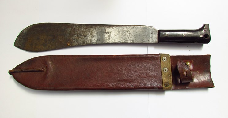 A WWII British machete by Collins & Co. USA, dated 1943