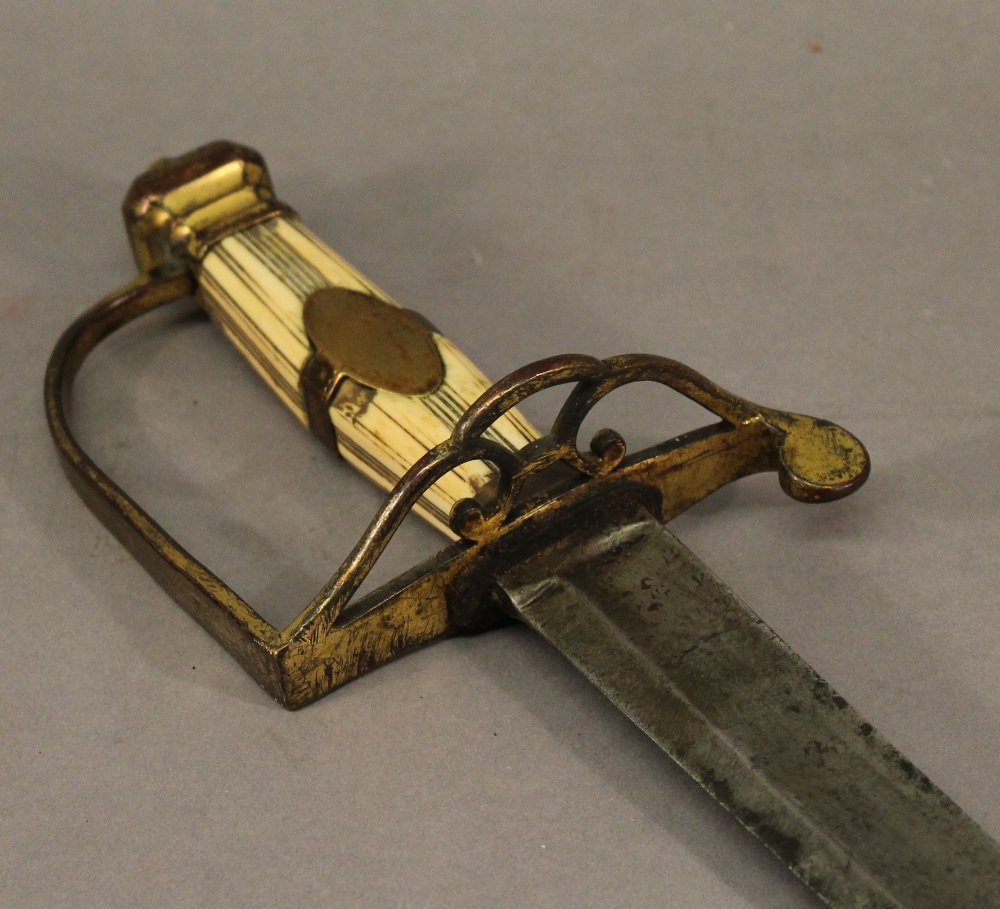A 1786 PATTERN INFANTRY OFFICERS SPADROON SWORD having a single edge ...