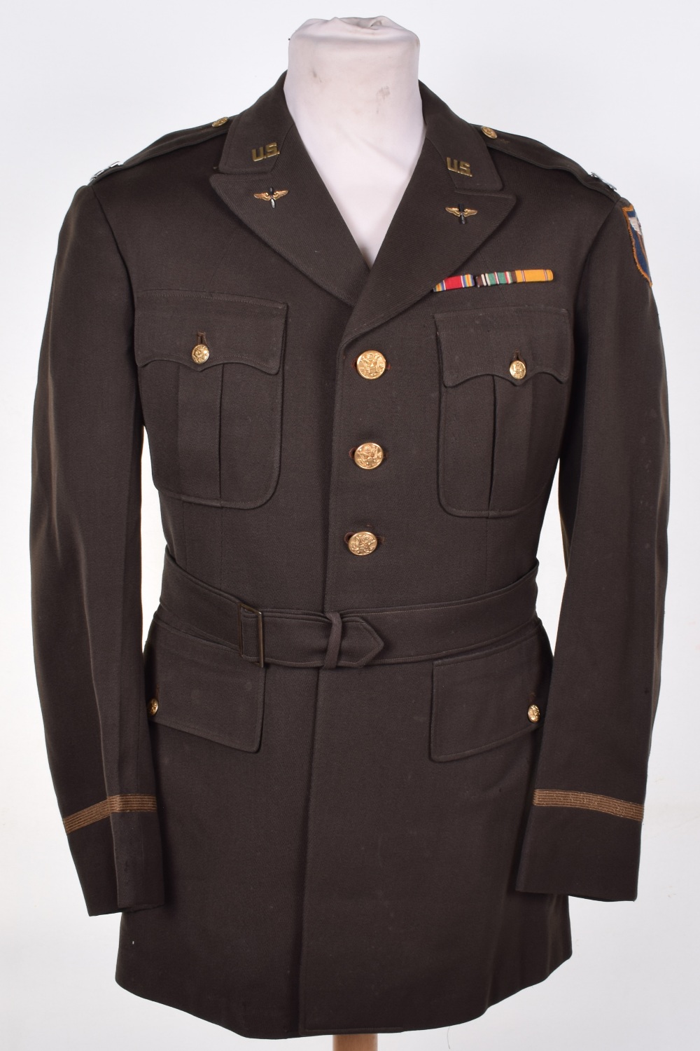 WW2 USAAF 4th Air Force Officers Uniform, consisting of four pocket ...