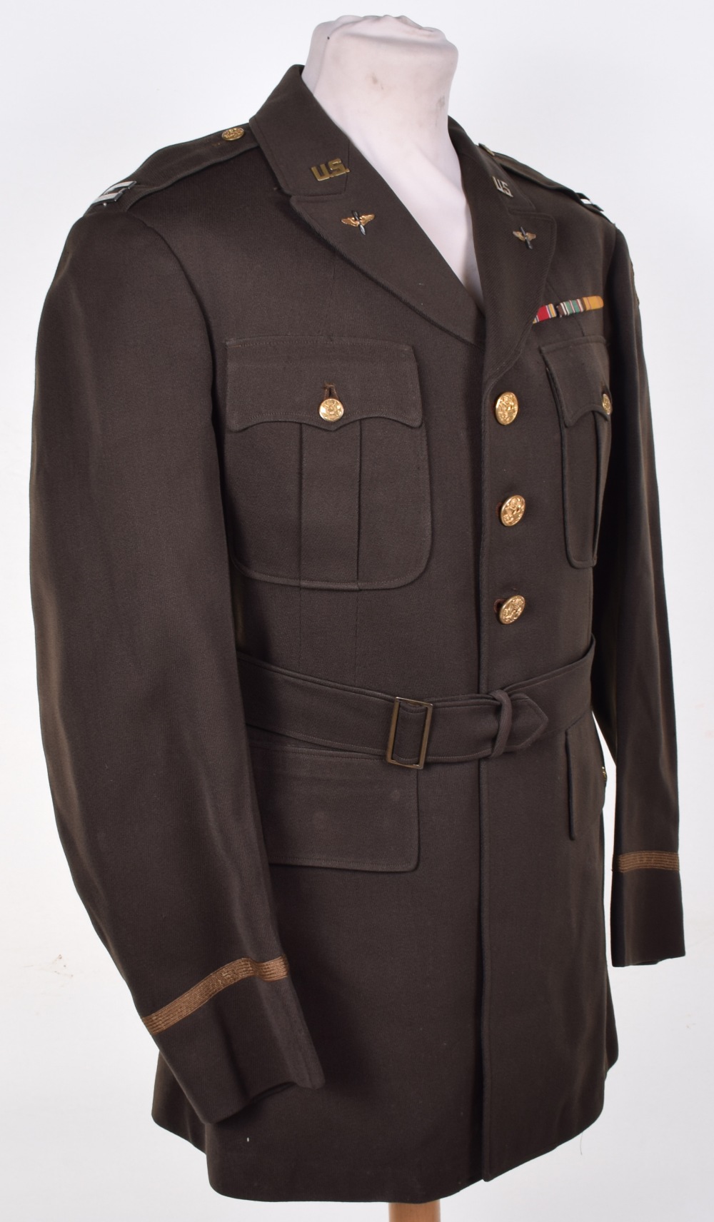 WW2 USAAF 4th Air Force Officers Uniform, consisting of four pocket ...