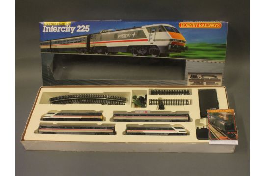 A boxed Hornby Intercity 225 electric train set
