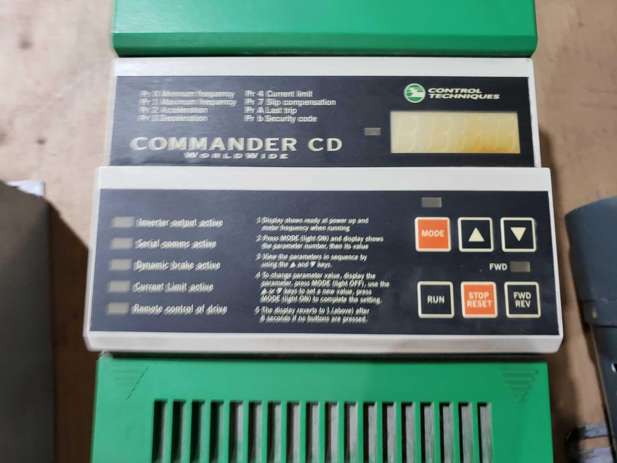 Control Techniques Commander CD model CDII-400. This item can be picked up onsite with no loading