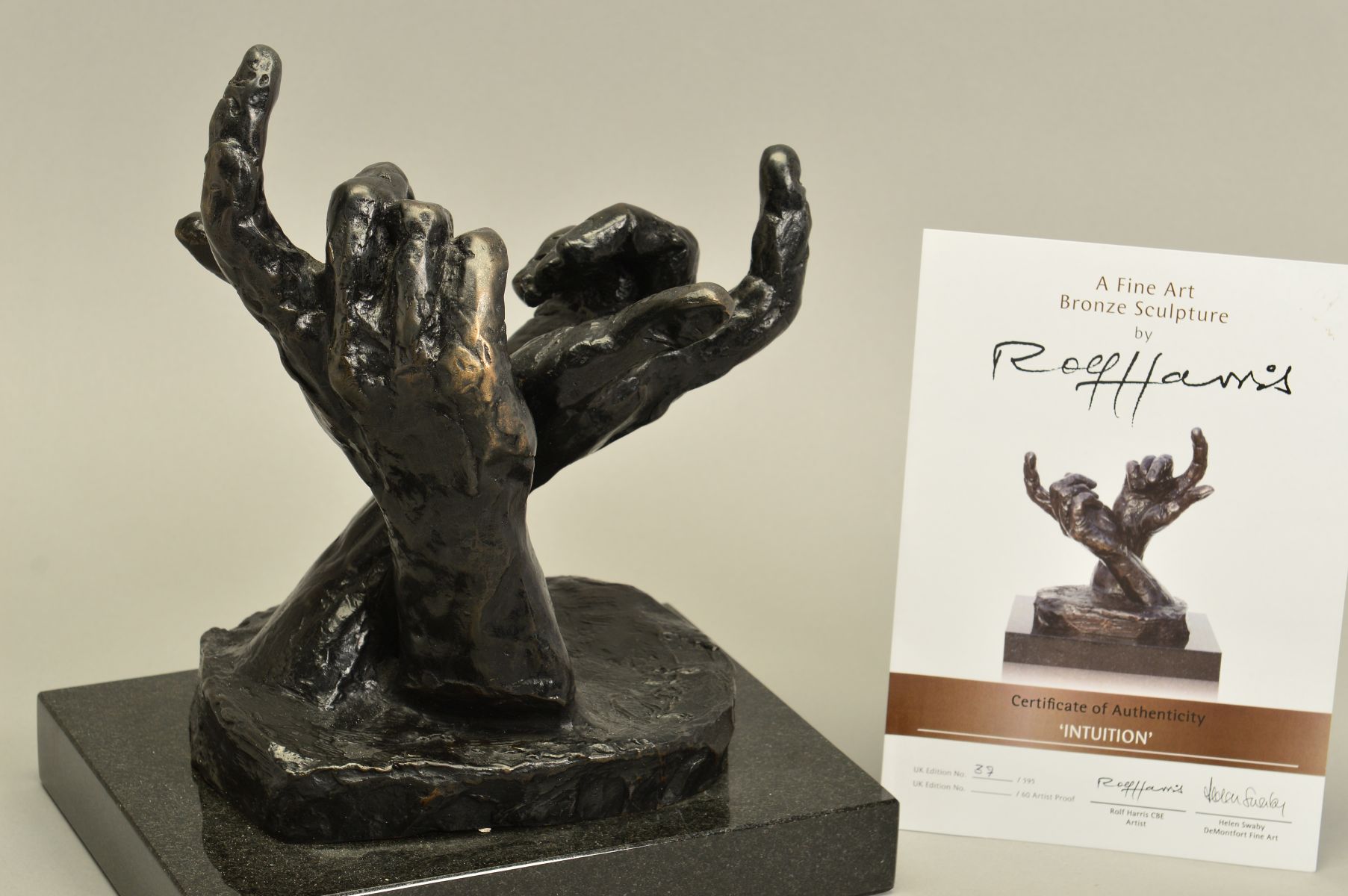 ROLF HARRIS (AUSTRALIAN 1931) 'INTUITION' a limited edition bronze ...