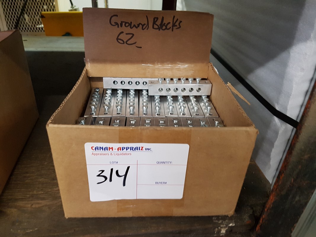 Grounding Block with 6 Terminals x 62pcs
