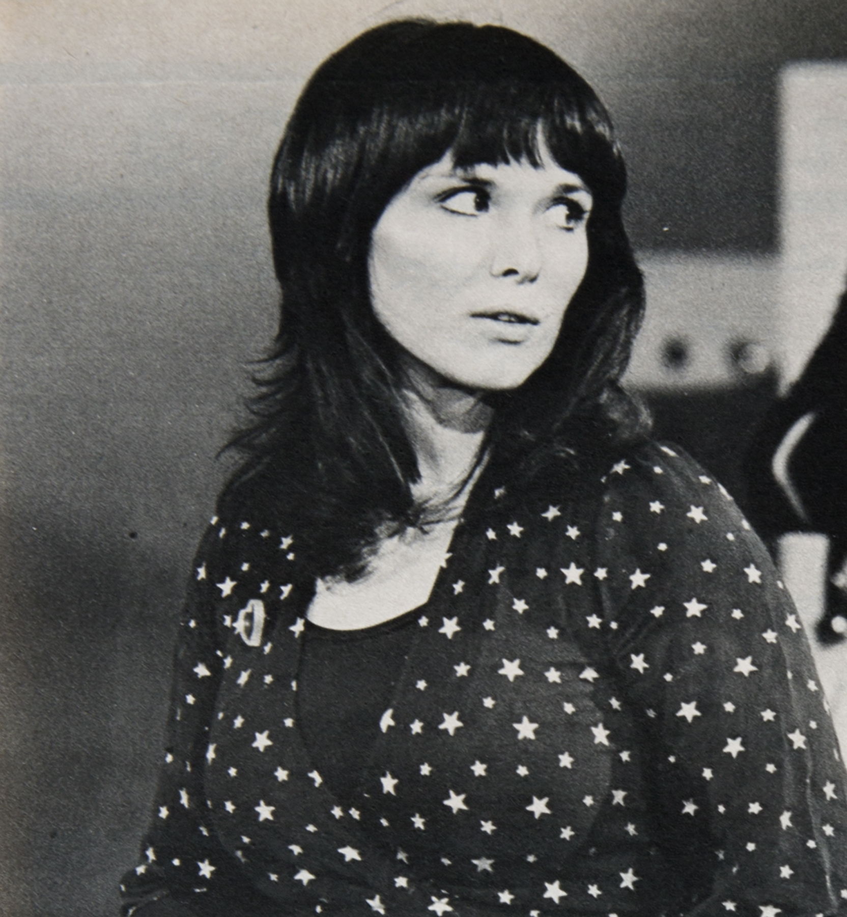 ANN WILSON STAGE WORN DRESS A sapphire blue chiffon wrap dress with ...