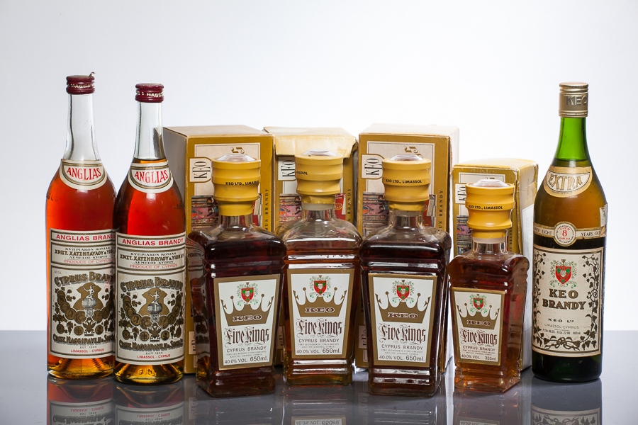 KEO FIVE KINGS (3) Very Old Reserve Cyprus Brandy. 650ml, 40.0% volume ...