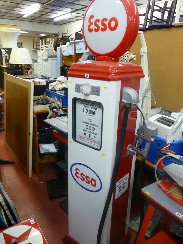 Replica Esso petrol pump of vintage era