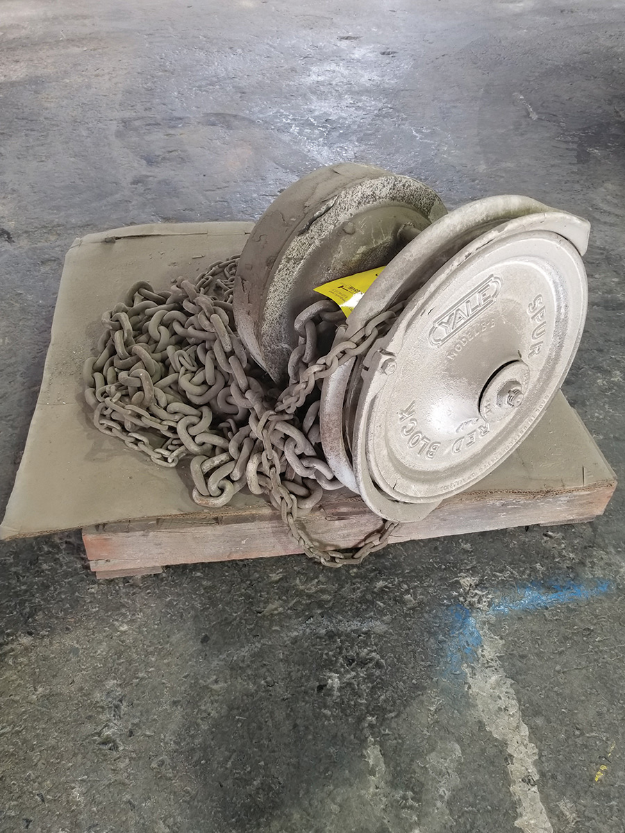YALE 2-TON SPUR GEARED BLOCK CHAIN HOIST; MODEL B-B ***LOCATED IN ...