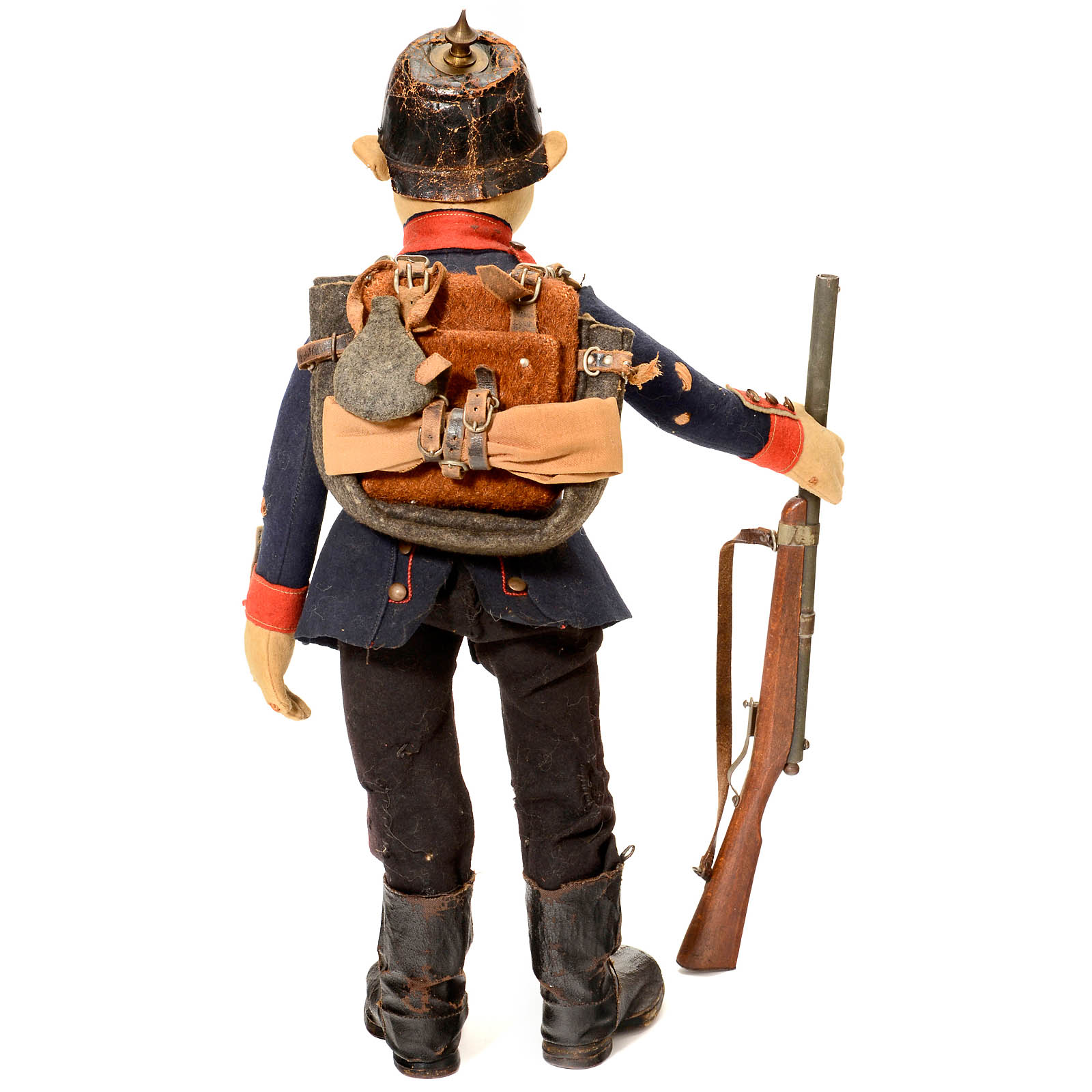 Large Steiff Soldier Doll, c. 1910 Height 18 in.! Felt doll with button ...