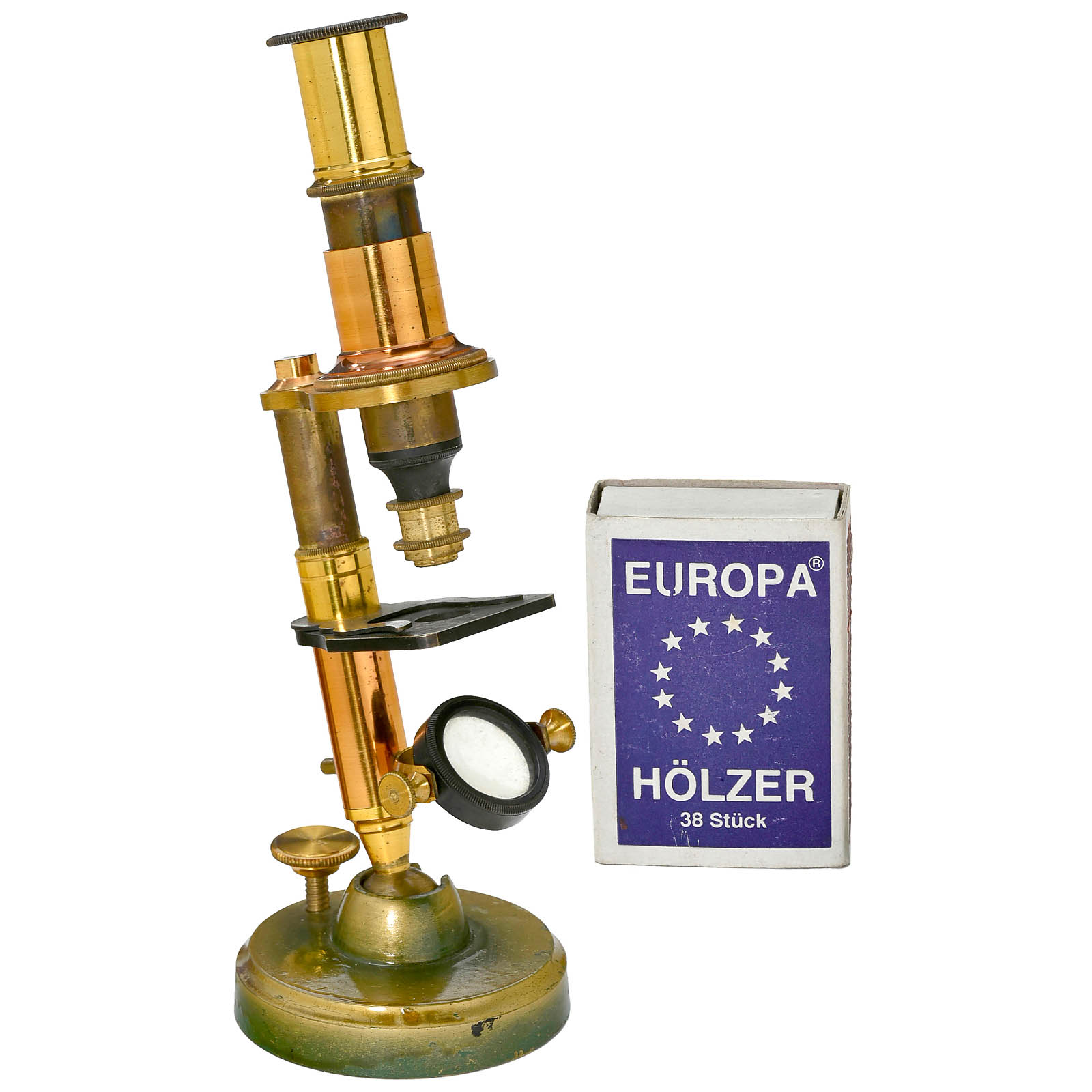 Miniature French Pocket Microscope, c. 1870 Compound microscope ...