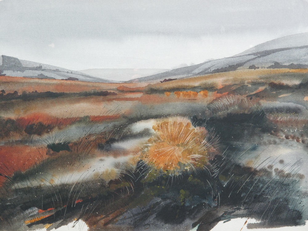 JOHN CLEAL, (Welsh, 1929-2007), Pembrokeshire moorland landscape ...