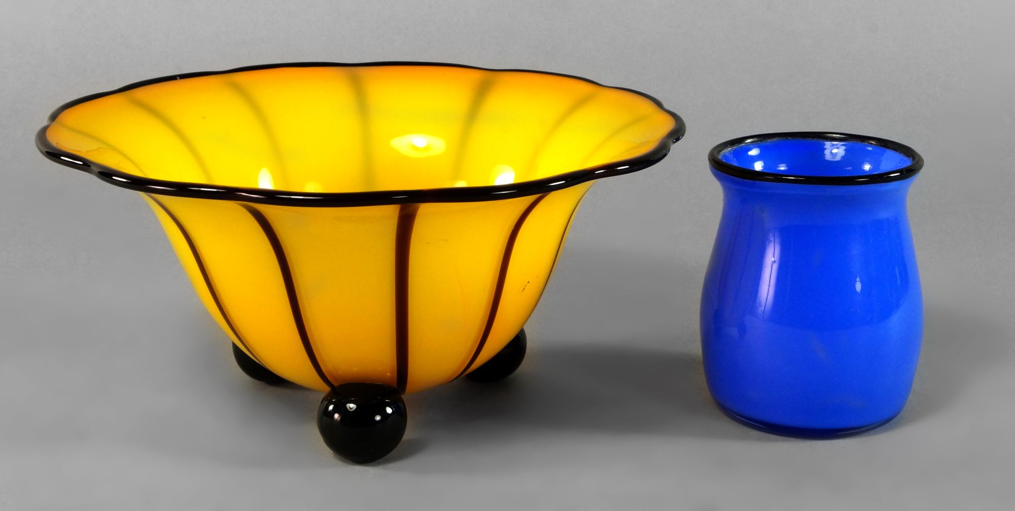 A Loetz orange Tango flared glass bowl, designed by Michael Powolny, c ...