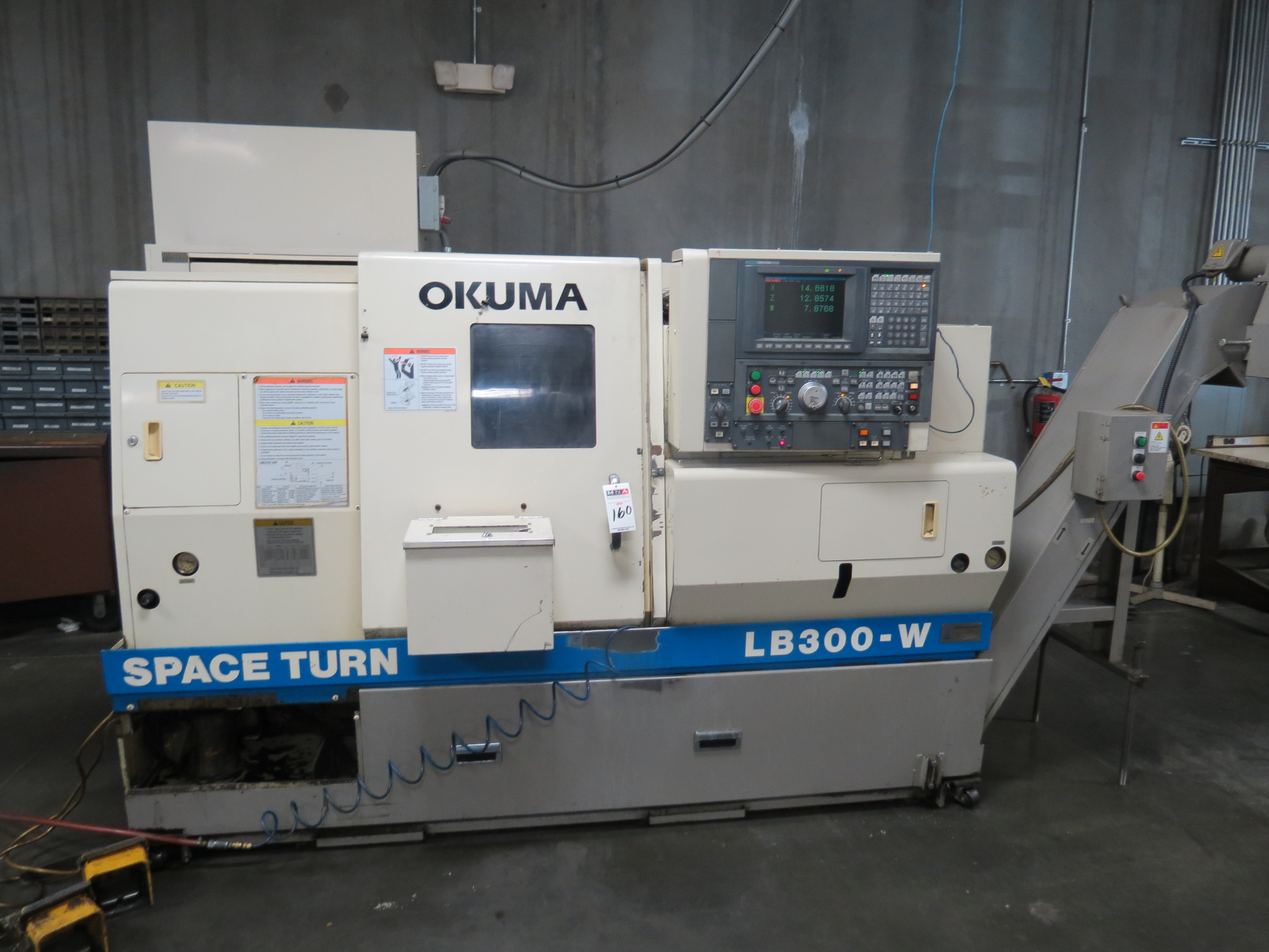 Okuma Space Turn LB300-W, OSP-U100L control, sub-spindle, 14.7" max ...