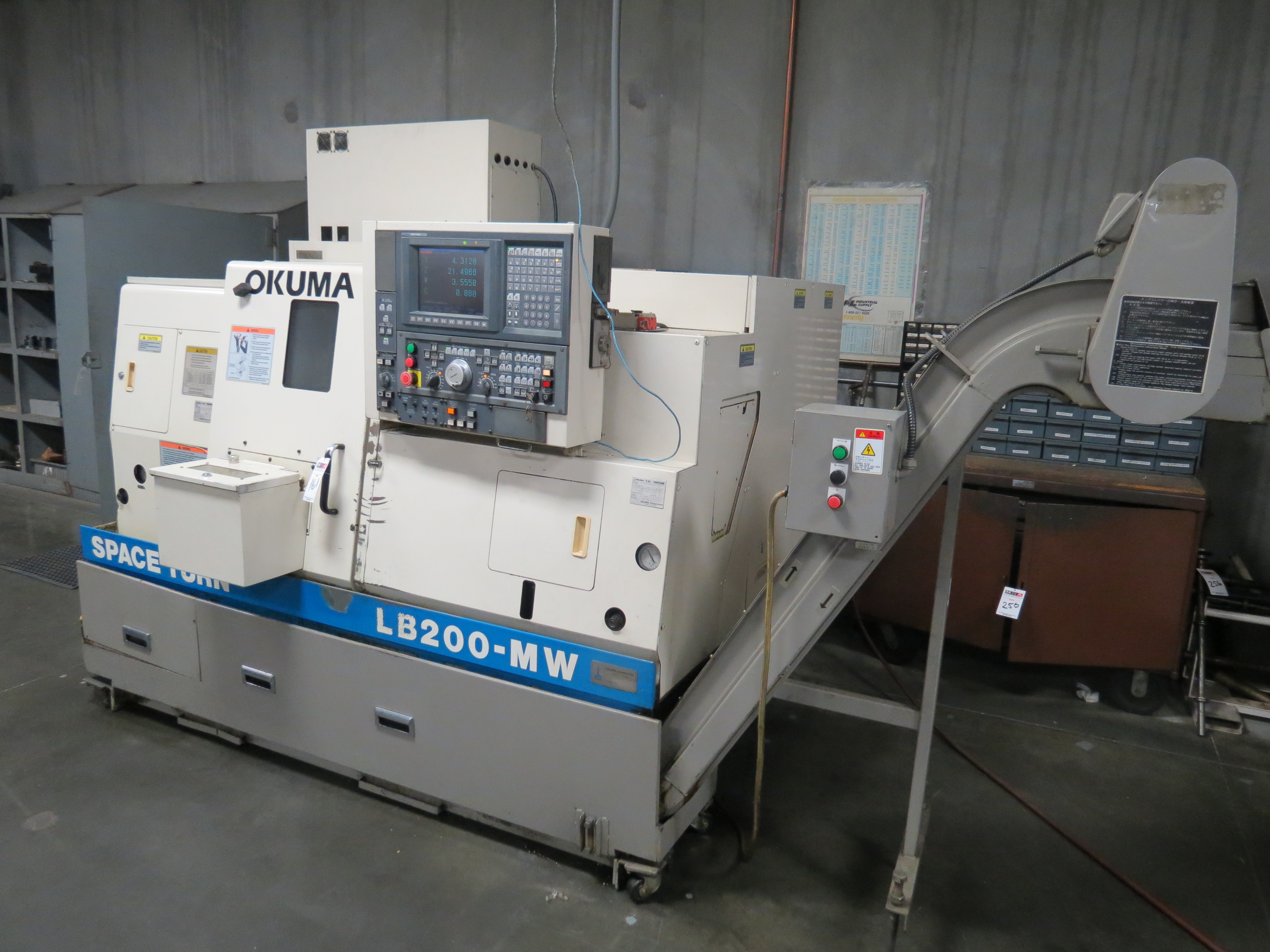 Okuma Space Turn LB200-MW, OSP-U100L, milling, C-axis, sub-spindle, 9.1 ...