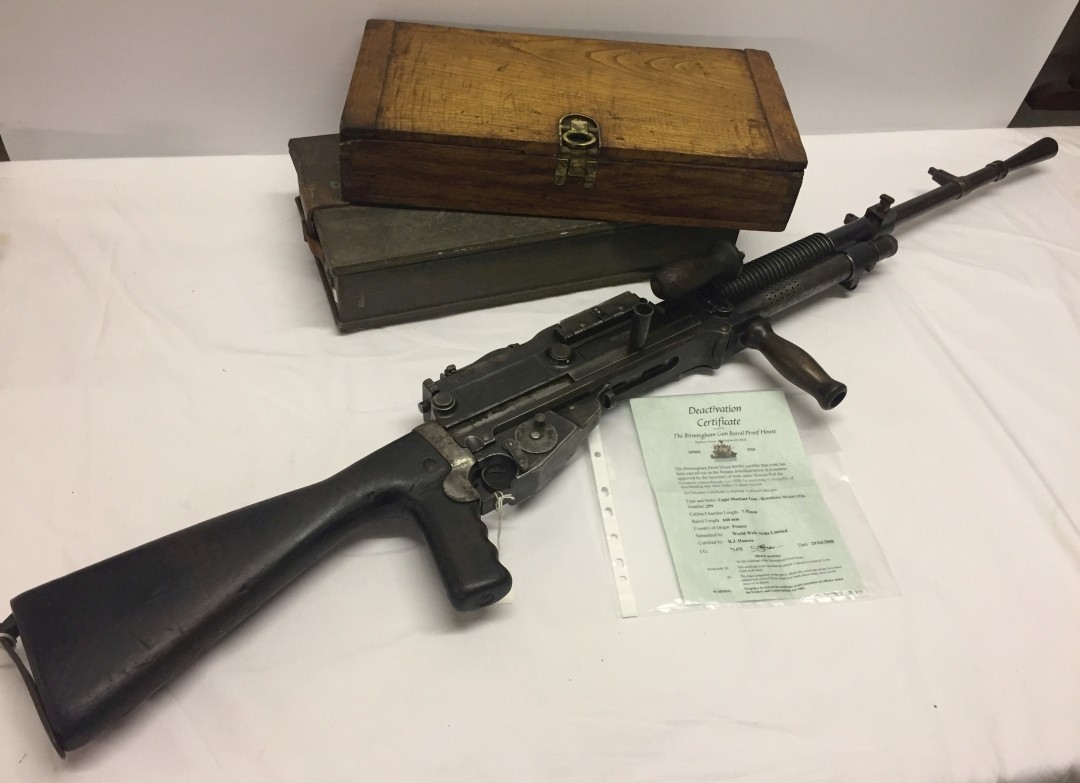Hotchkiss M1914 8mm Lebel French Machine Gun. Deactivated with 2008 ...