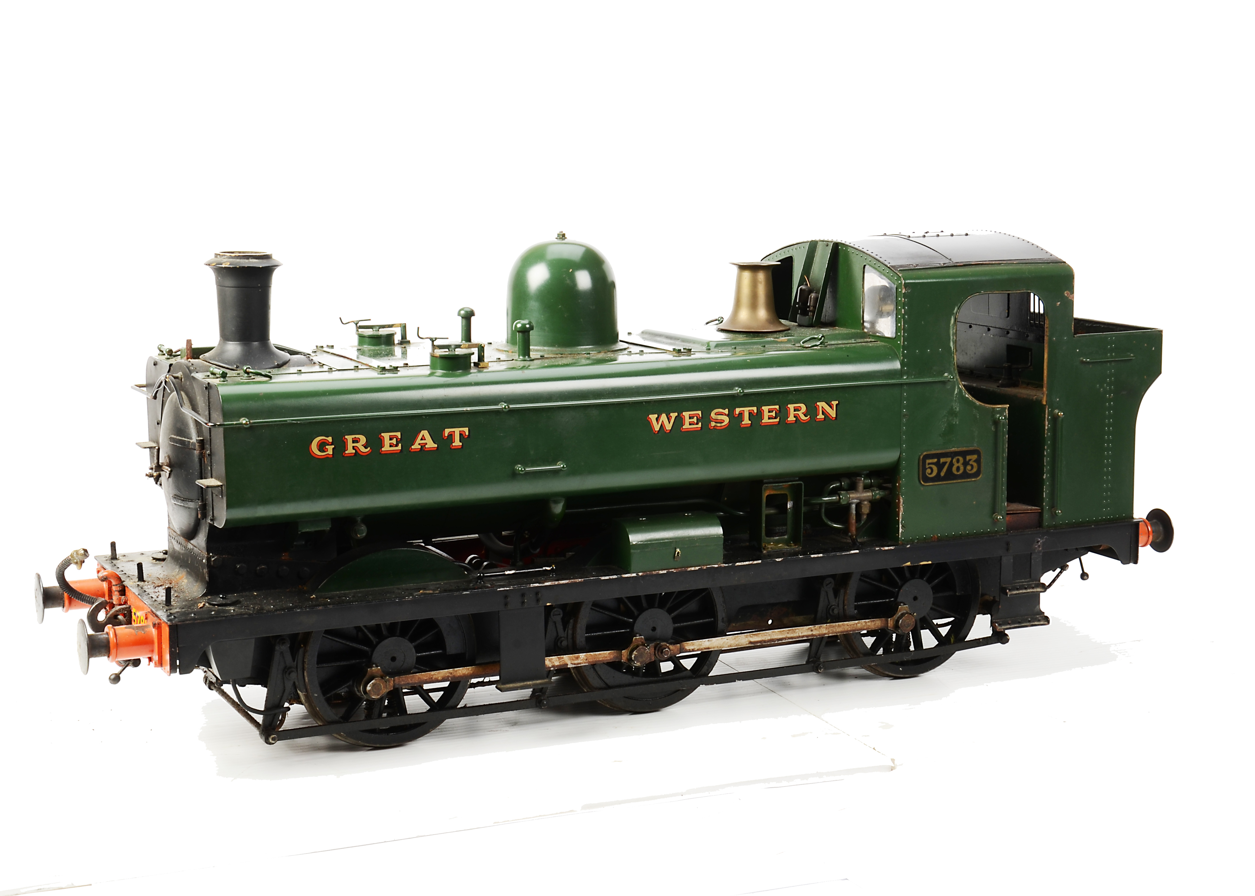 A 5” Gauge Live Steam Coal-fired GWR 57xx 0-6-0 Pannier Tank Locomotive ...