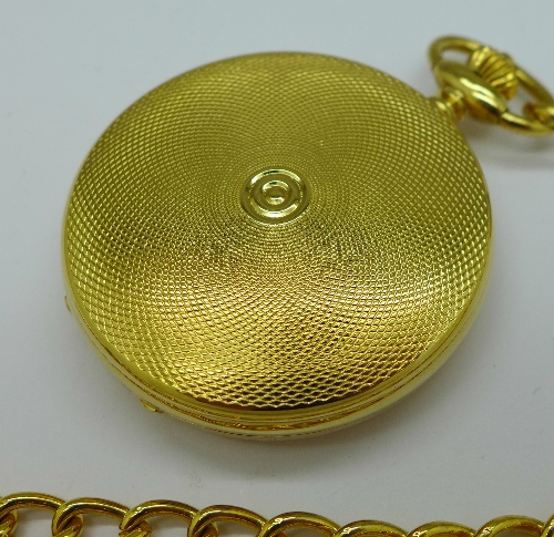 A Jean Pierre full hunter quartz pocket watch, Swiss made