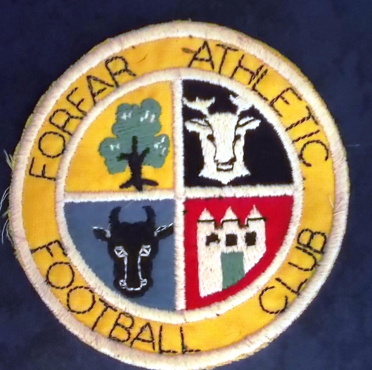 Rare Forfar cloth badge Condition : Good