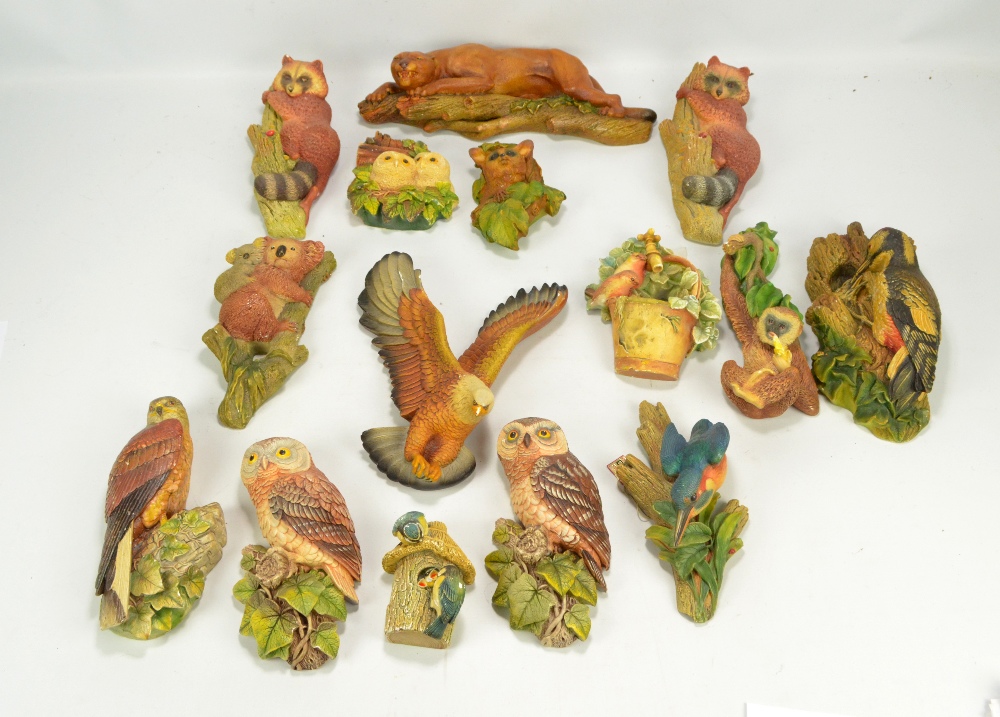 A large collection of Bossons animal and bird wall plaques to include ...