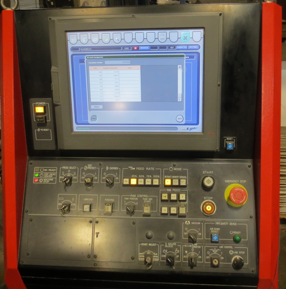 2011 AMADA, EM2510NT, CNC 22 TON SERVO-ELECTRIC TURRET PRESS with AMNC ...
