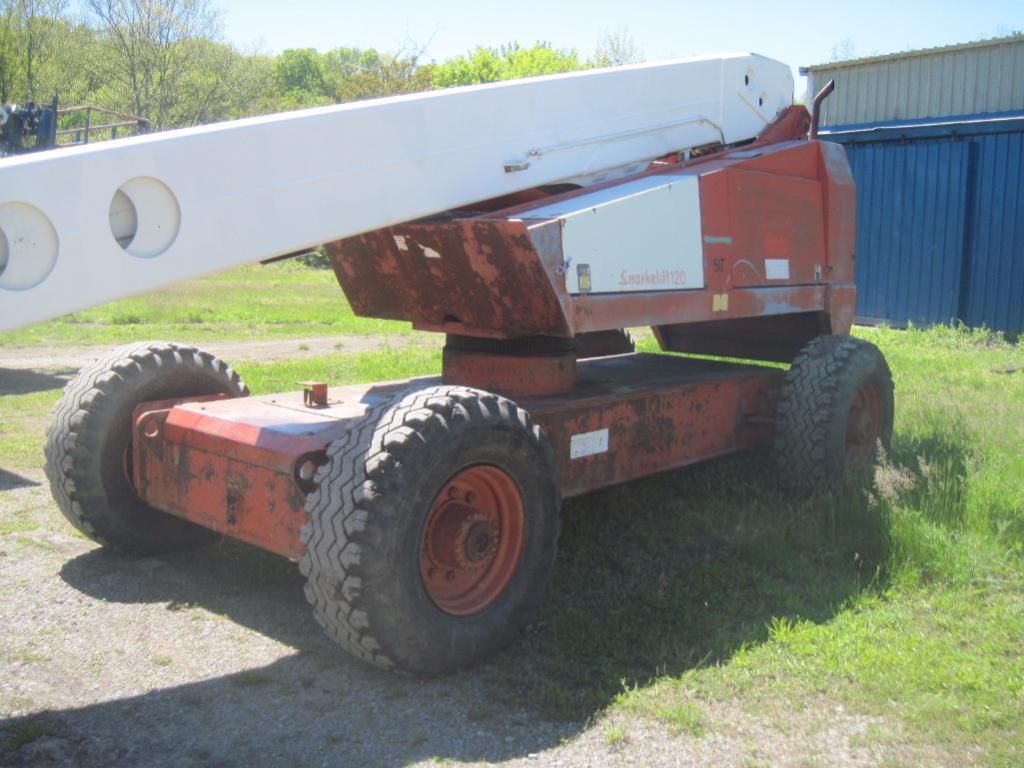 { Choice of lots: 238 } Snorkel Lift 120' manlift, m/n 120RJD, 4 ...