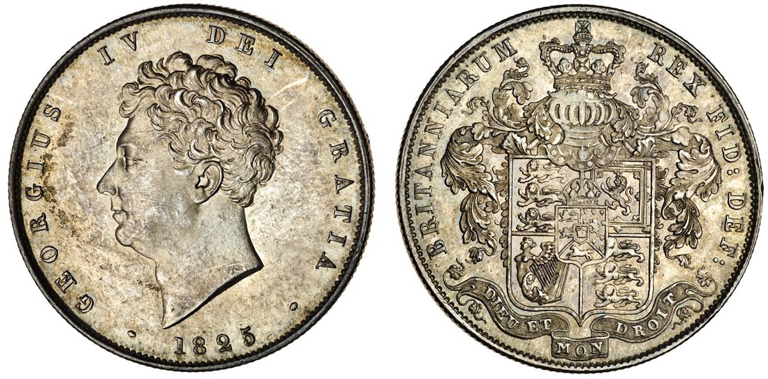George IV (1820-30), Halfcrown, 1825, georgius iv dei gratia, bare head ...