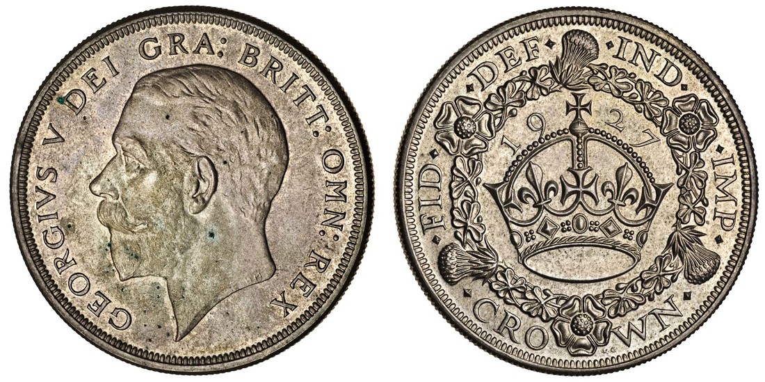George V (1910-36), proof Crown, 1927, georgivs v dei gra: britt: omn ...