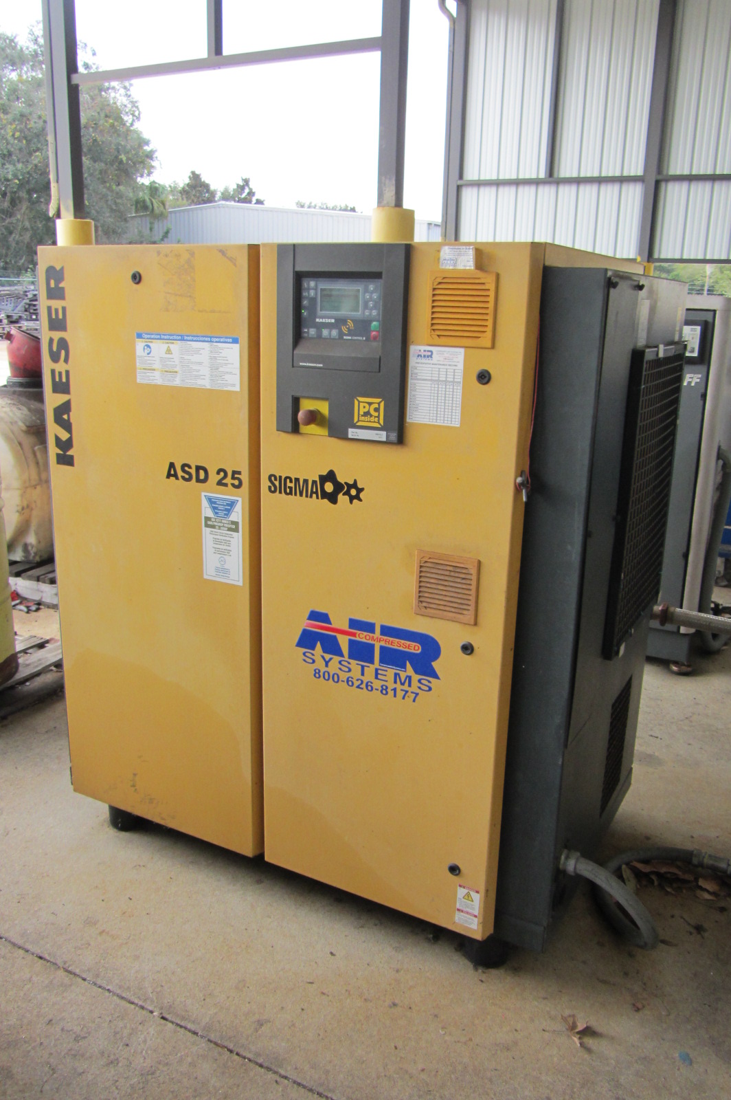 Kaeser Model ASD 25, 25 HP Sigma Rotary Screw Air Compressor with Model Sigma 2 Controls, sn:1011