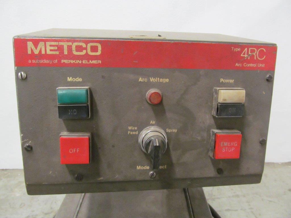METCO (USA) ARC CONTROL UNIT TYPE 4RC (METALIZER) C/W ARC SPRAY GUN ...