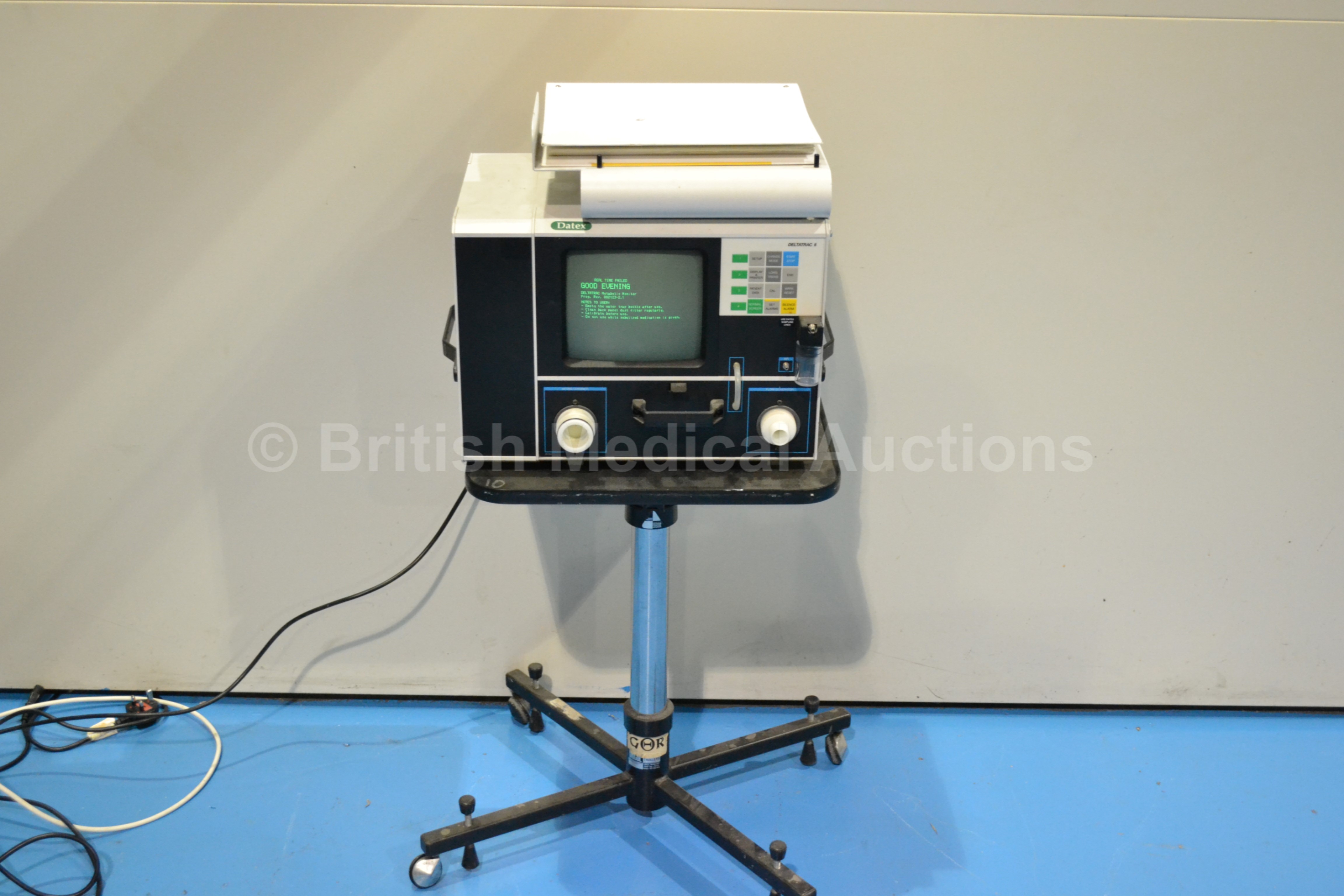 Datex Deltatrac II MBM-200-23-01 Metabolic Monitor On Trolley with ...