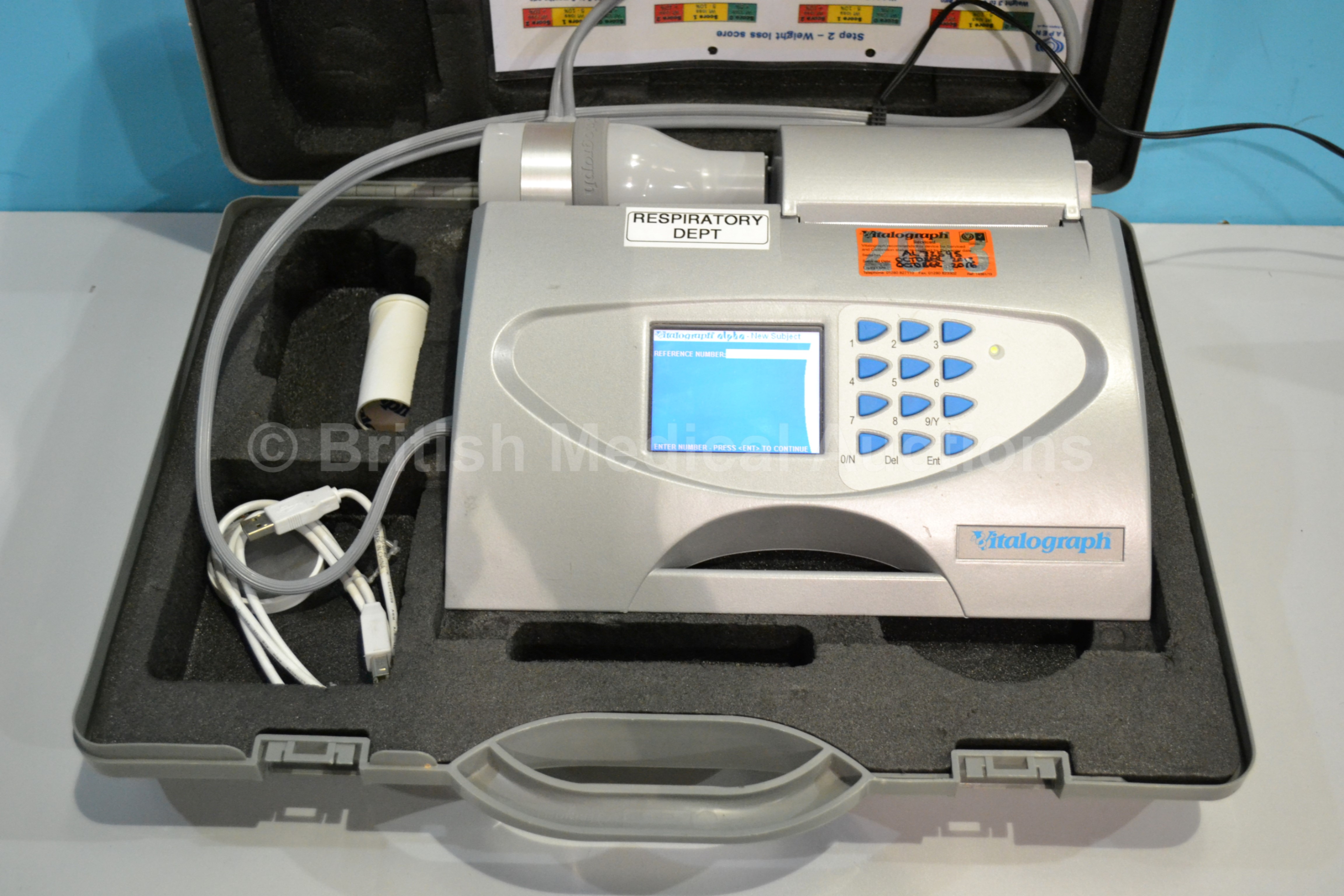 Vitalograph Alpha Spirometer Model 6000 (Powers Up)
