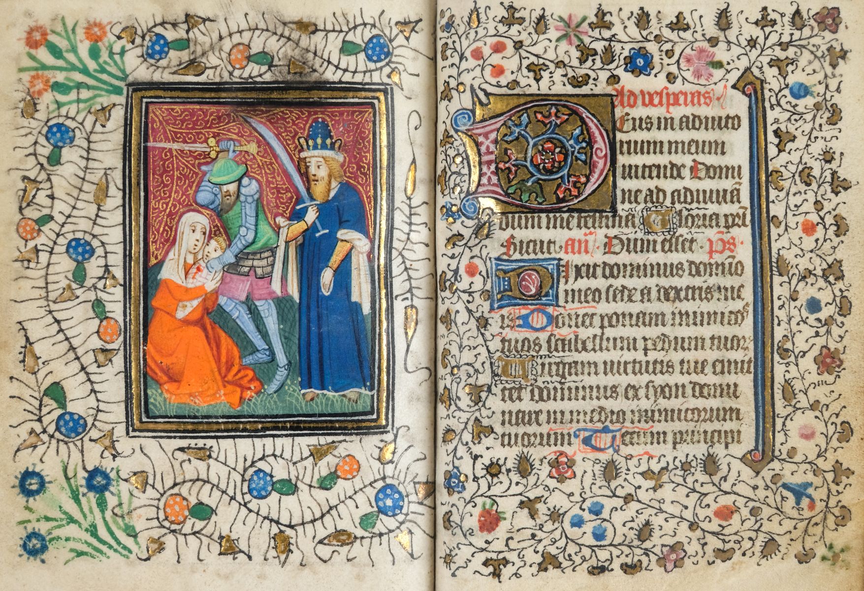 Book of Hours (Use of Rome). Illuminated manuscript on prepared ...