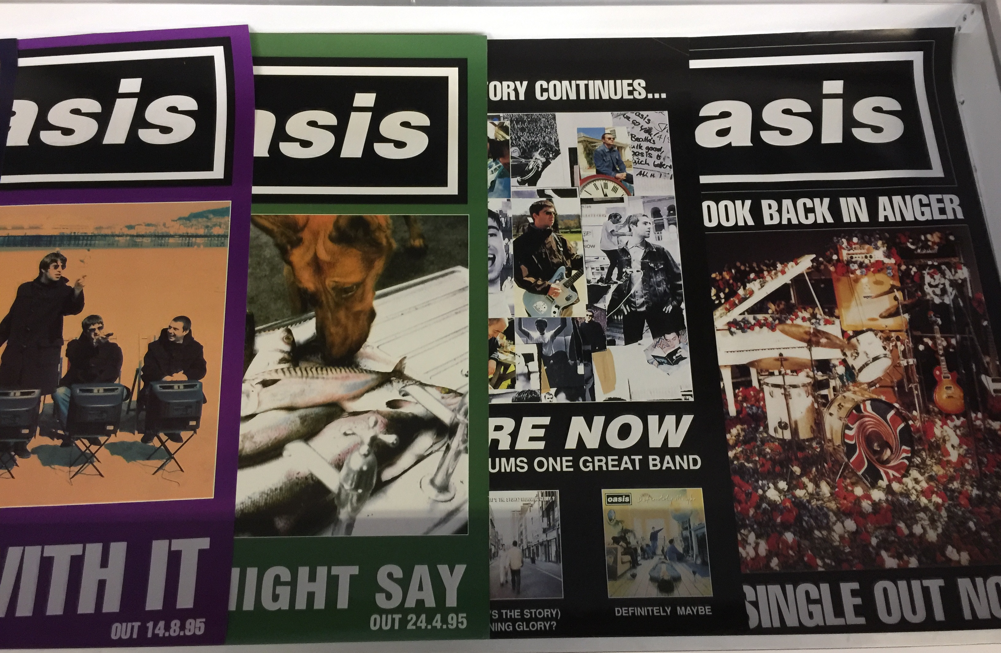 OASIS POSTERS - collection of 20 Oasis original UK promo posters to ...