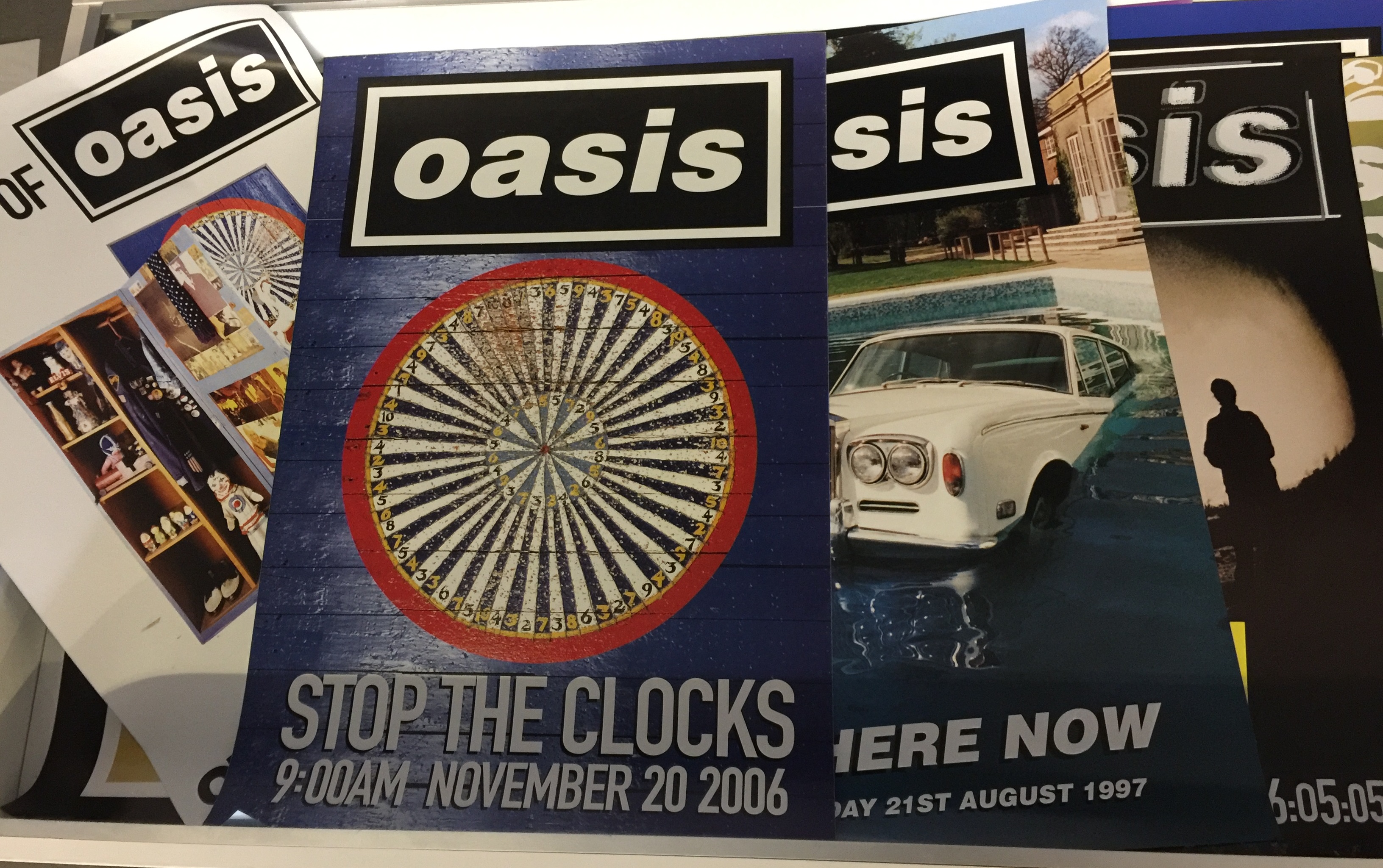 OASIS POSTERS - collection of 20 Oasis original UK promo posters to ...