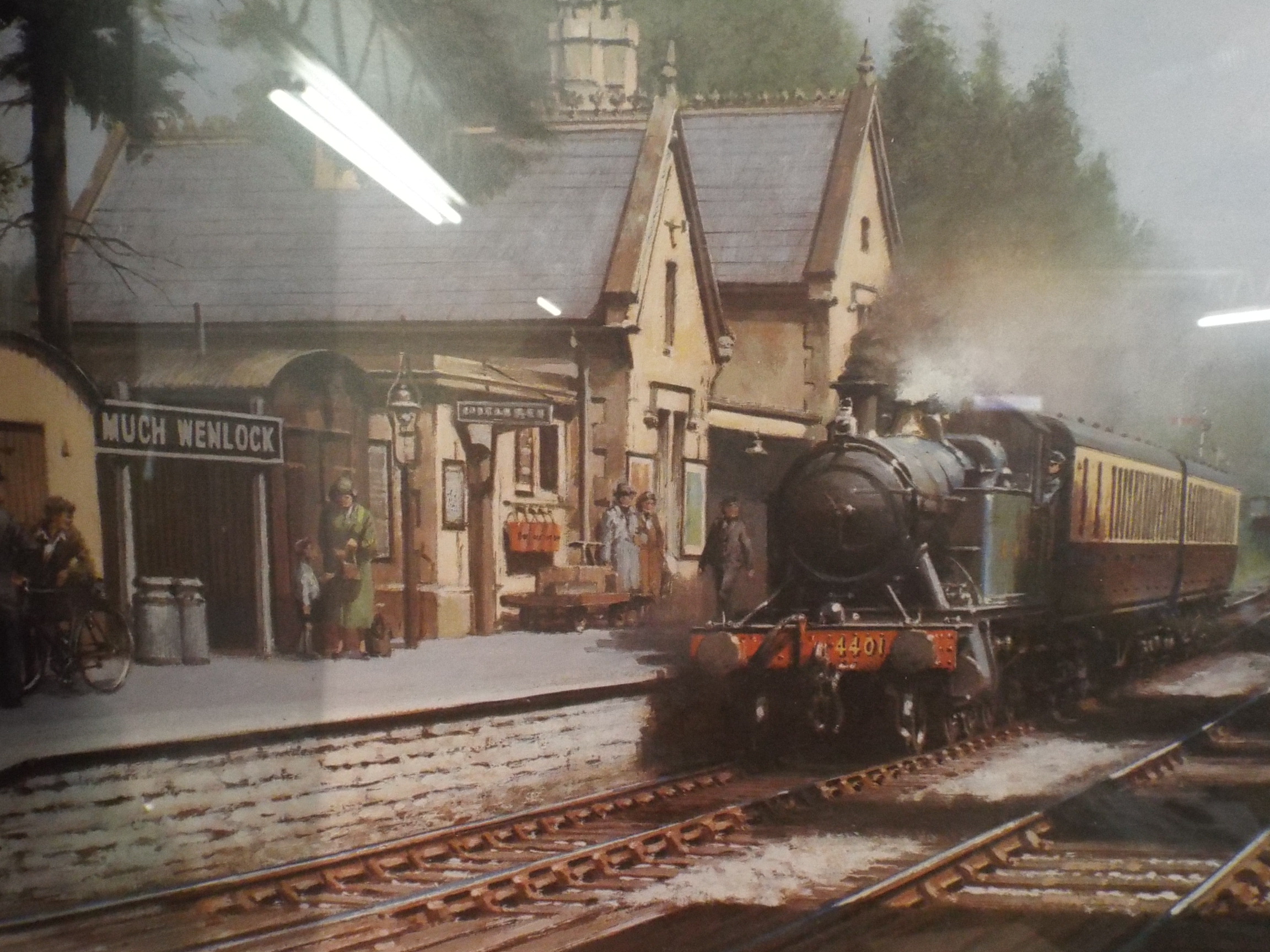 A Framed Print Much Wenlock Railway Station.