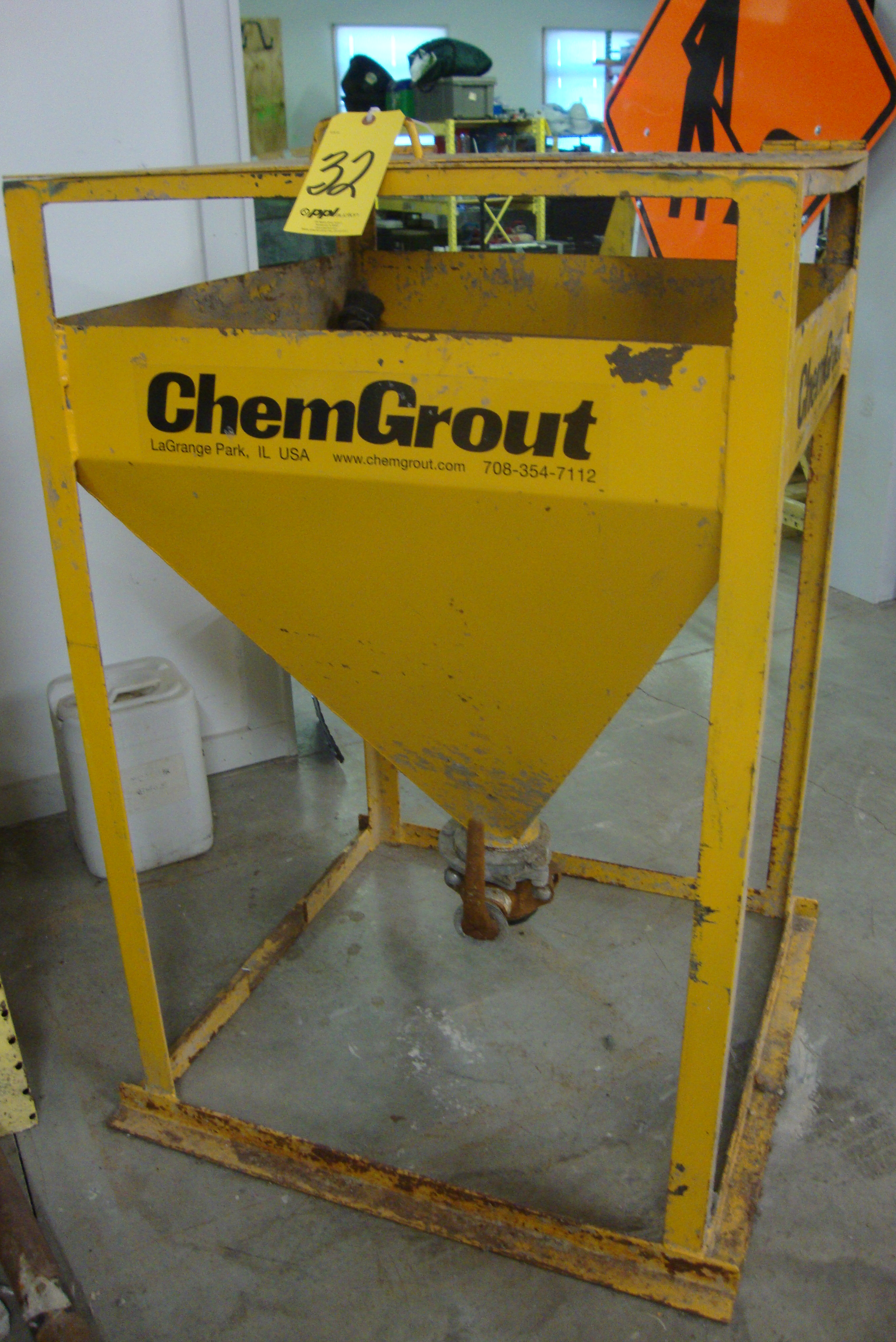 Chem Grout 33 in. x 33 in. Grout Hopper. Located in Batavia, IL