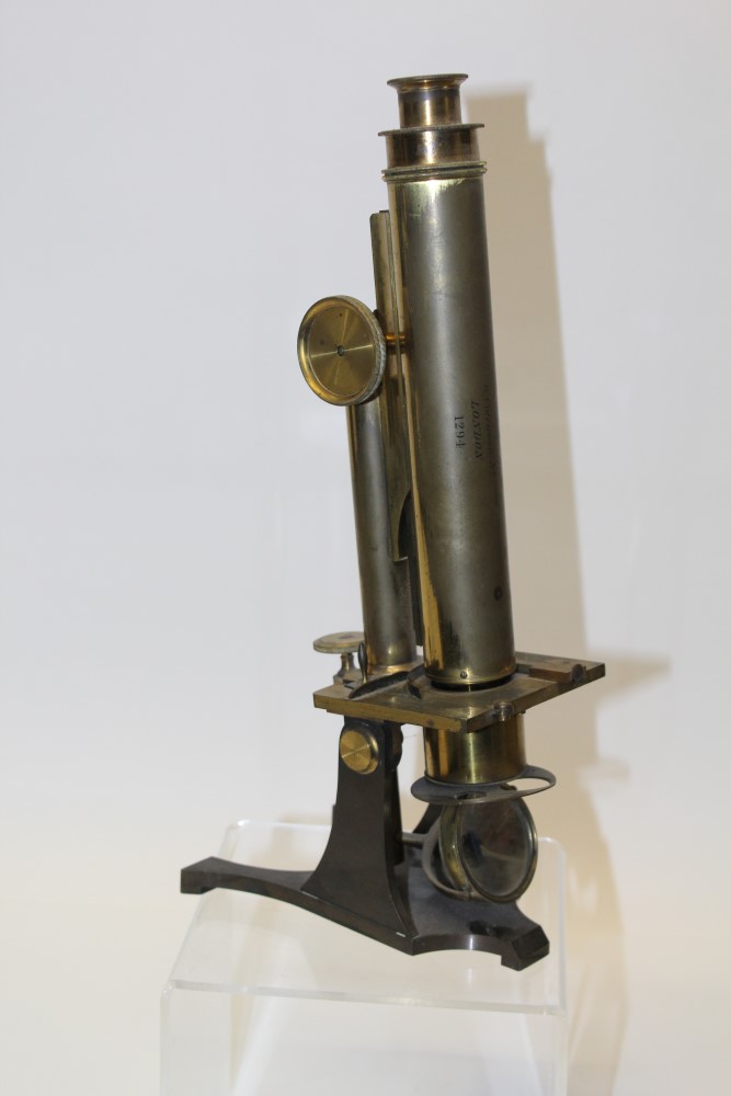 Early 19th century brass microscope no. 1294, by Smith & Beck, 6 ...