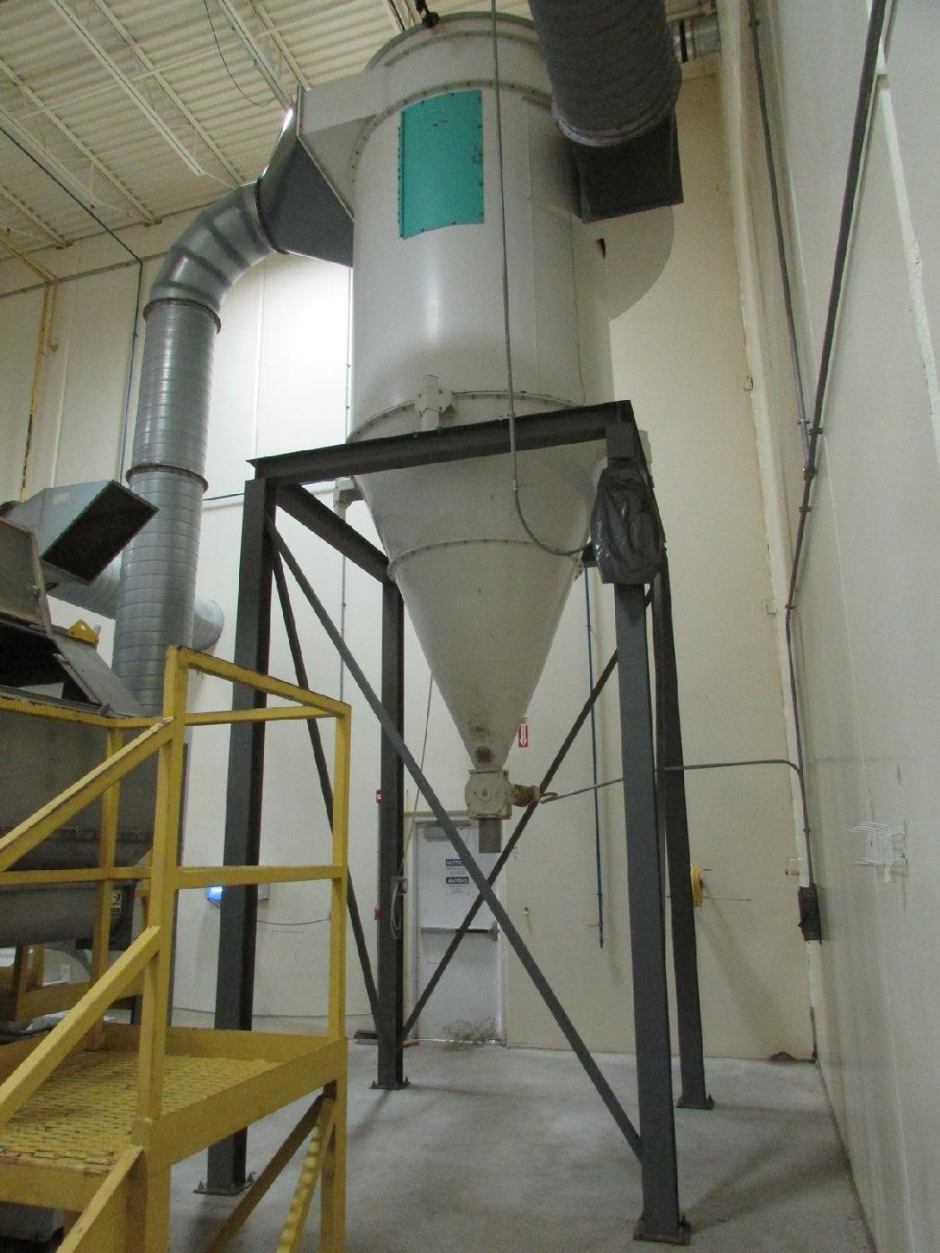 Hopper Cyclone, with Rotary Valve,, Carbon Steel Frame Legs, 60 hp ...