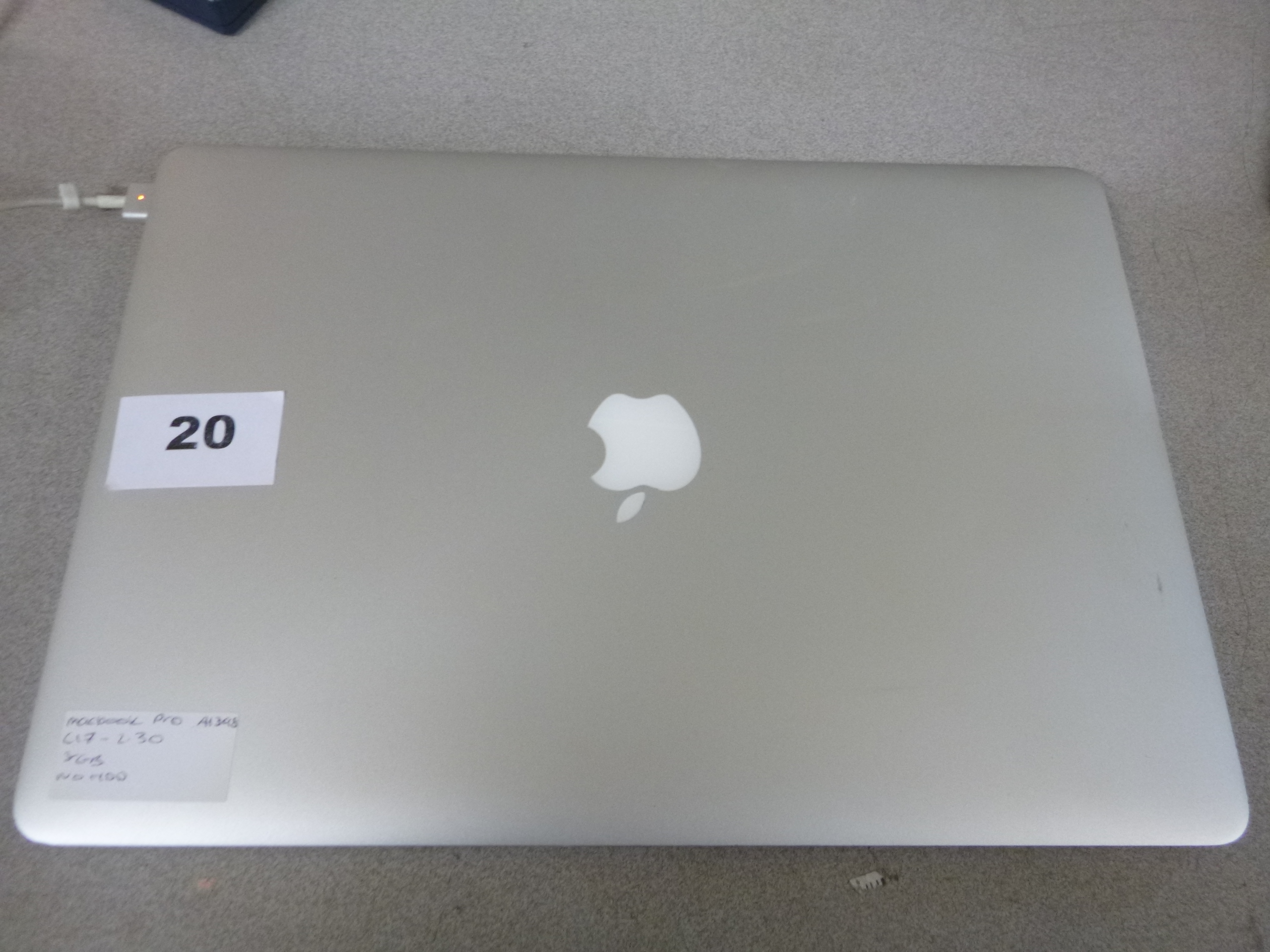 APPLE MACBOOK PRO MODEL A 1398. CORE i7 2.3GHZ PROCESSOR, 8GB RAM. NO ...