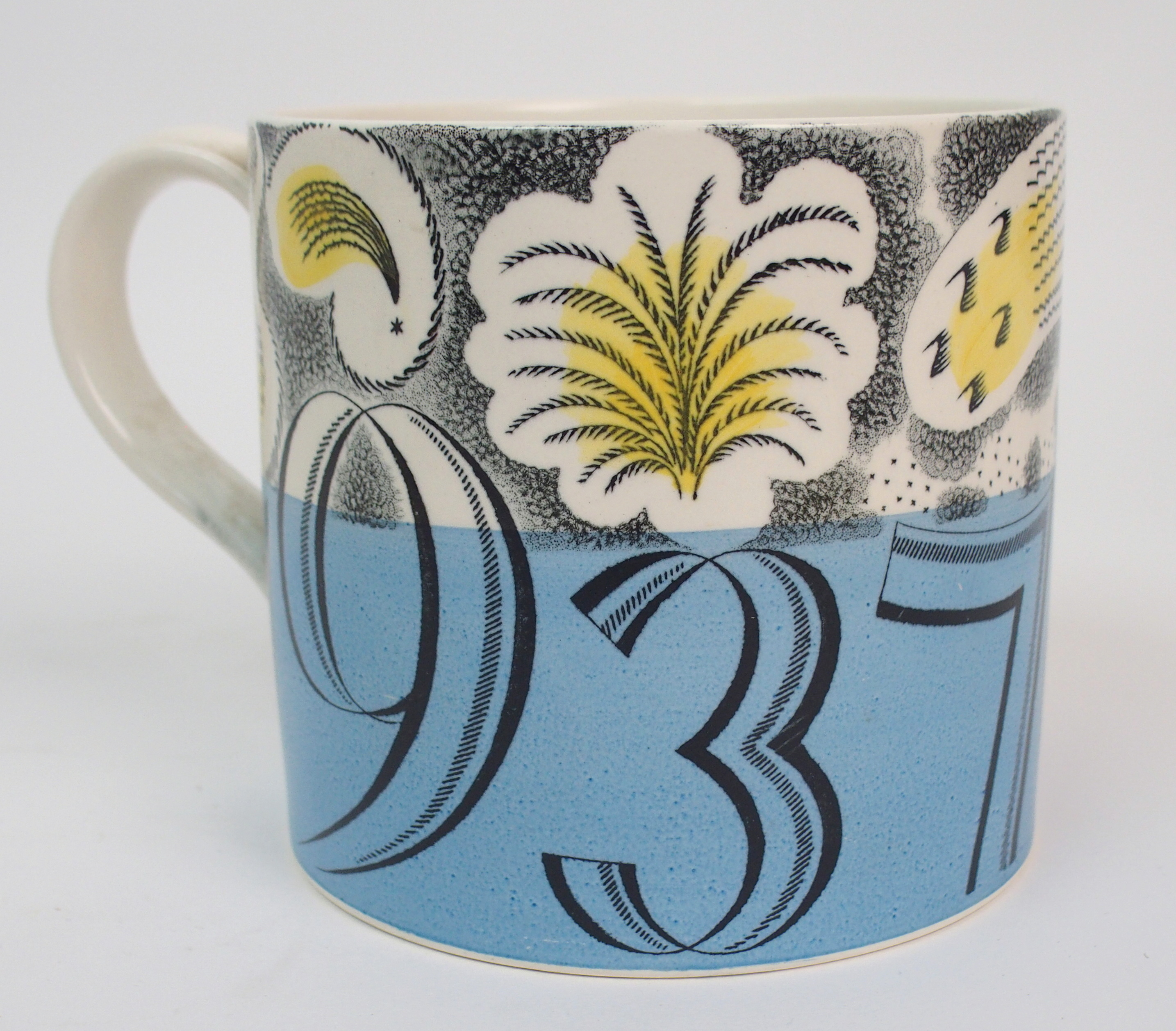 Eric Ravilious (1903-1942) A 1937 George VI Coronation pottery mug ...