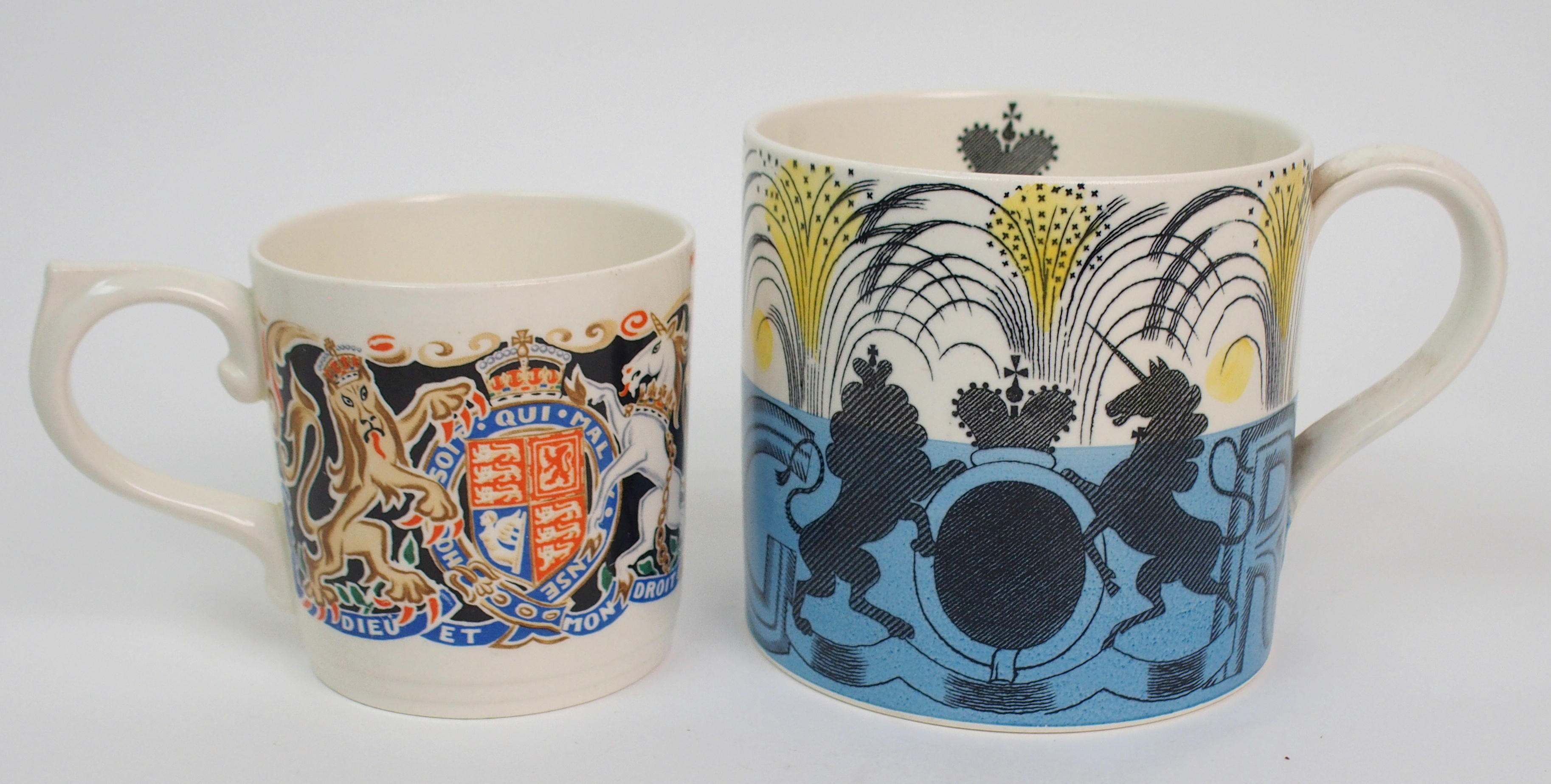 Eric Ravilious (1903-1942) A 1937 George VI Coronation pottery mug ...