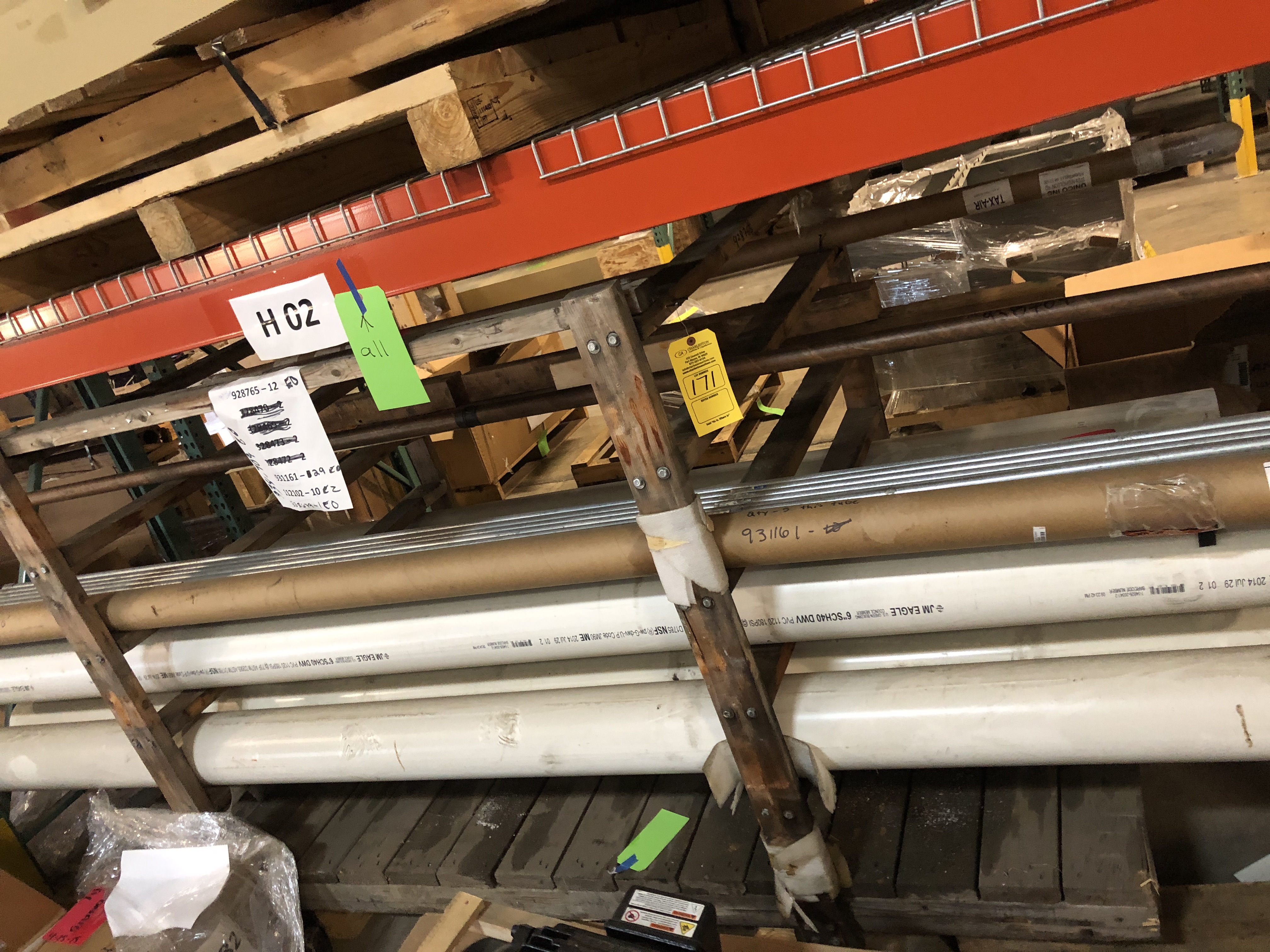 PALLET OF PVC PIPE & STEEL PIPE